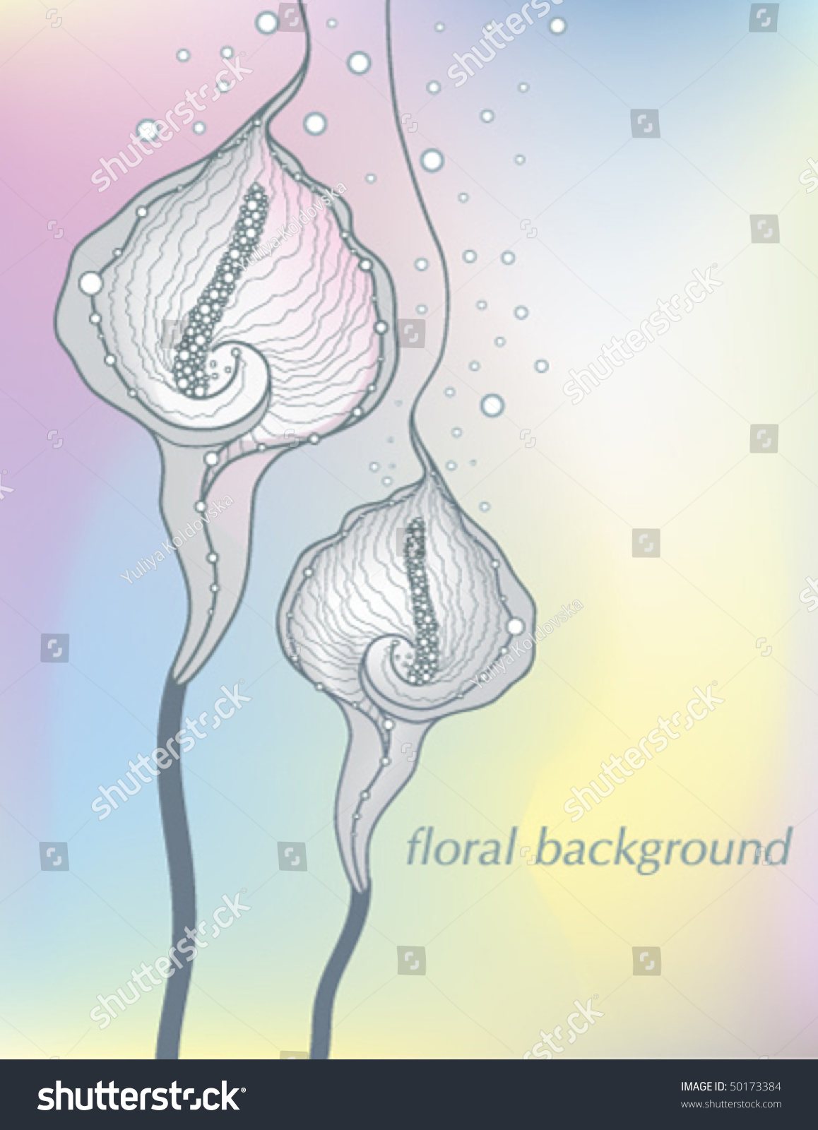 Elegant Background Kala Flower: vector de stock (libre de regalías ...