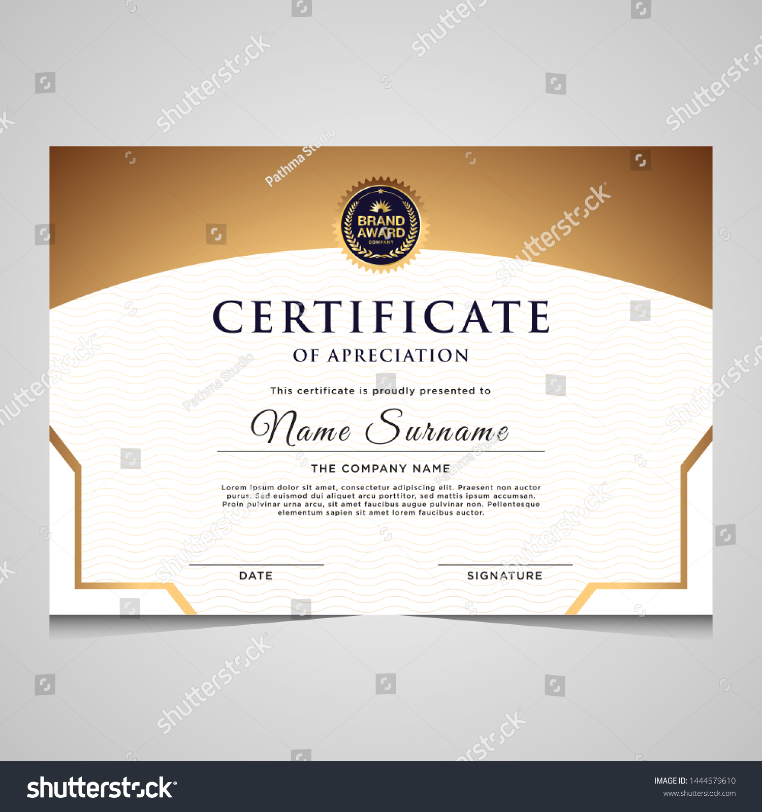 Elegant Blue Gold Diploma Certificate Template Stock Vector (Royalty ... Elegant Blue Gold Diploma Certificate Template Stock Vector (Royalty ...