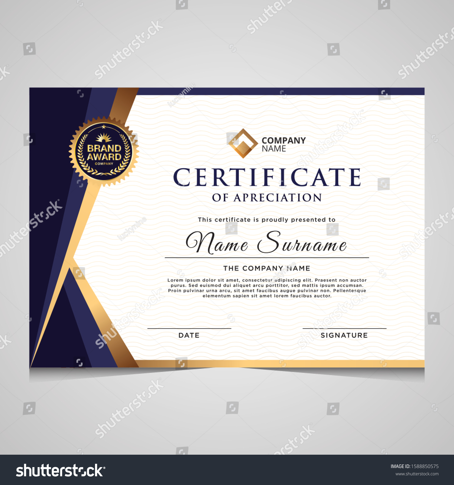 Elegant Blue Gold Diploma Certificate Template : image vectorielle de ... Elegant Blue Gold Diploma Certificate Template : image vectorielle de ...