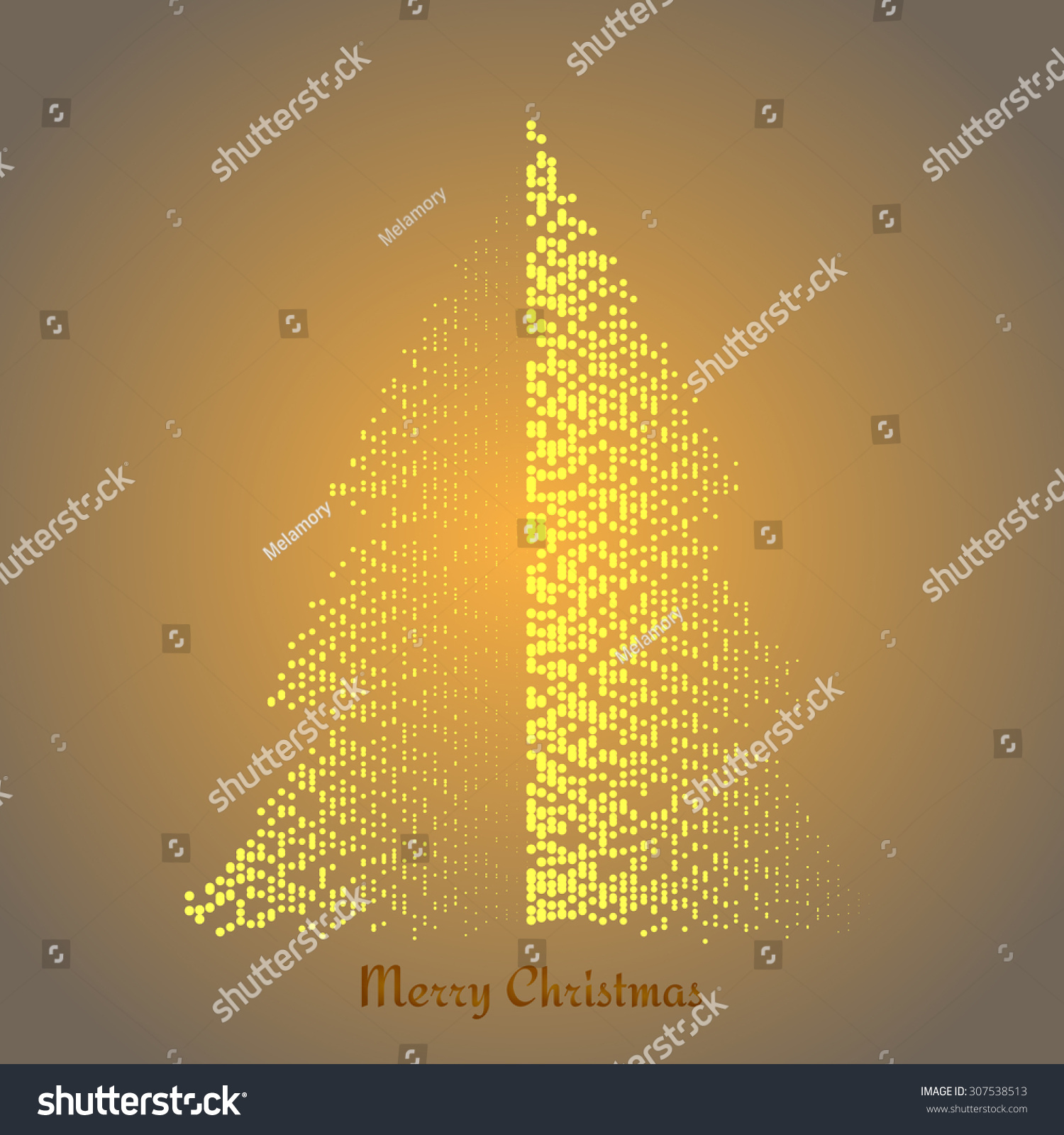 Elegant Christmas Tree Vector Illustration Card Stock Vector (Royalty ...