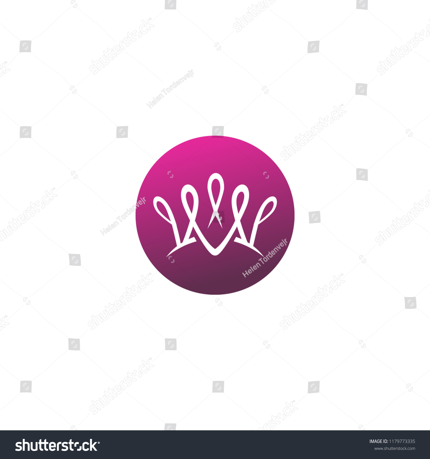 Elegant Circle Crown Logoicon Vector Image Stock Vector (Royalty Free ...