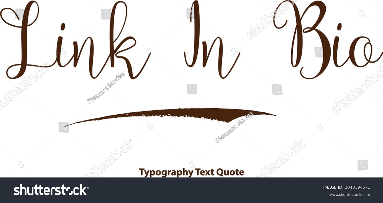 Elegant Cursive Typography Text Quote Link Stock Vector (Royalty Free ...