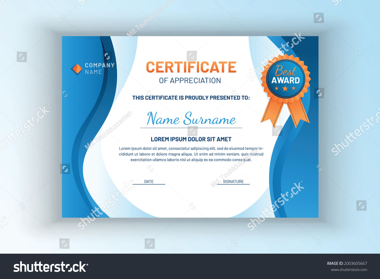 Elegant Design Ethnic Certificate Template Stock Vector (Royalty Free ...