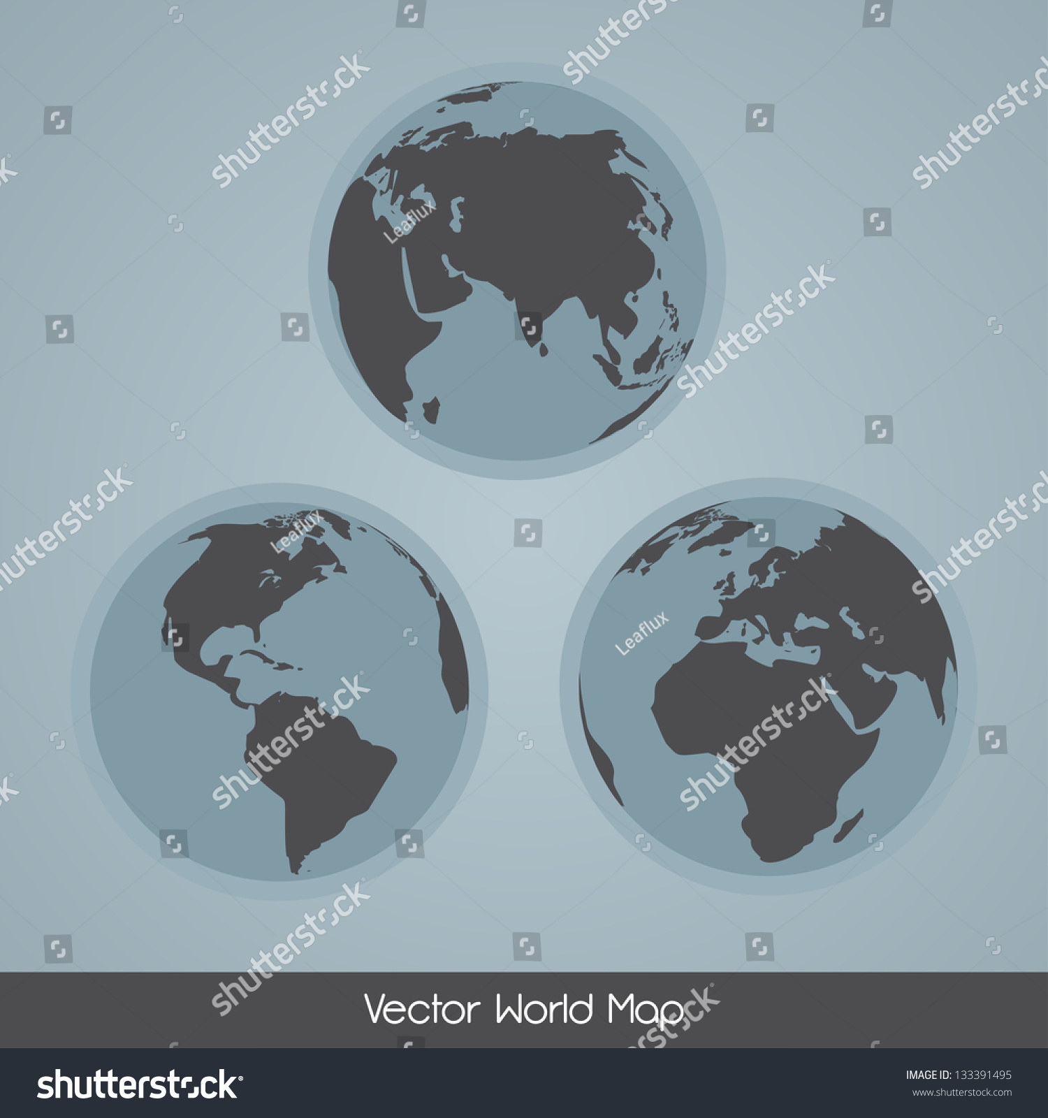 Elegant Earth Globe Vector Set Stock Vector (Royalty Free) 133391495