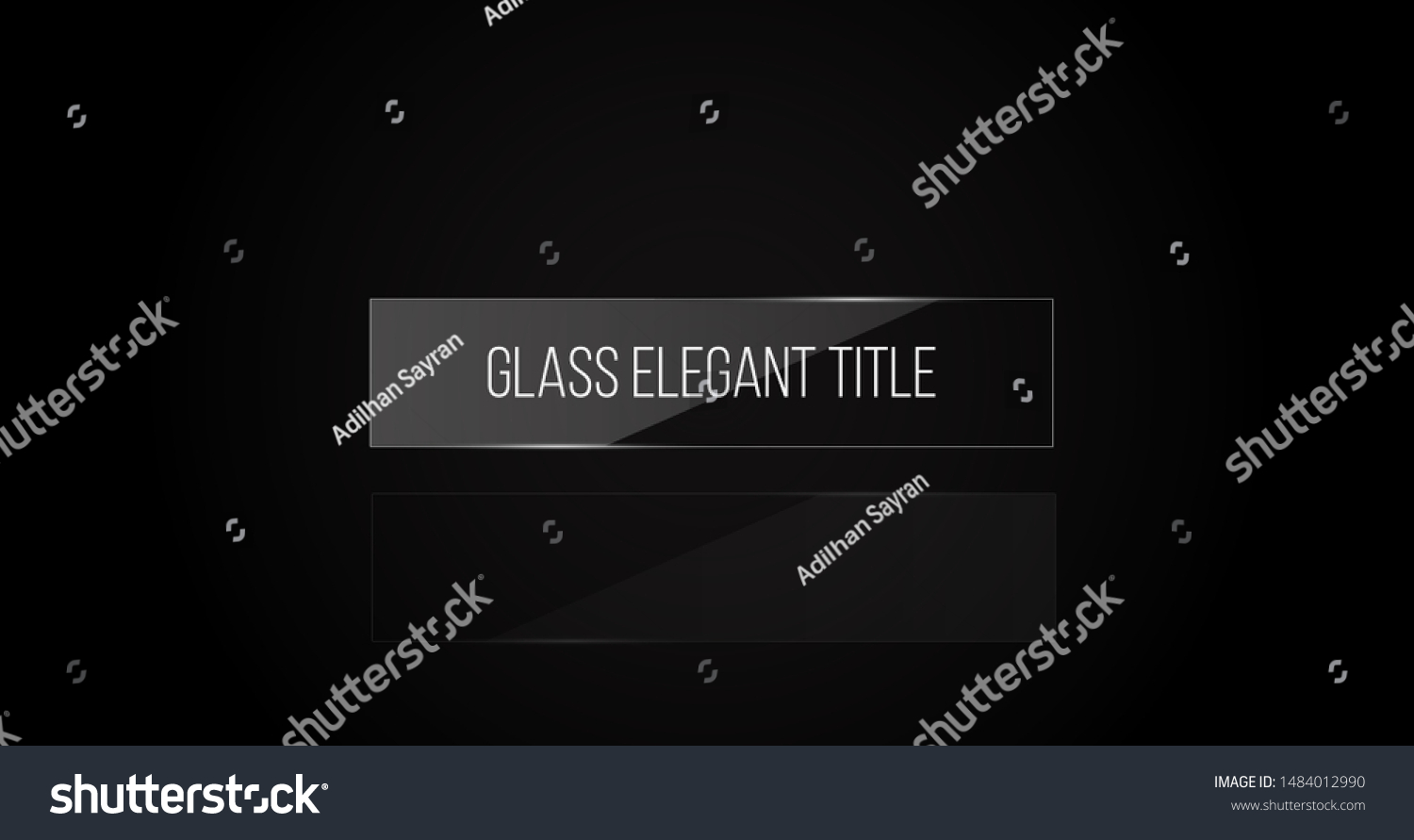 Elegant Glass Title Vector Eps 10 Stock Vector (Royalty Free) 1484012990