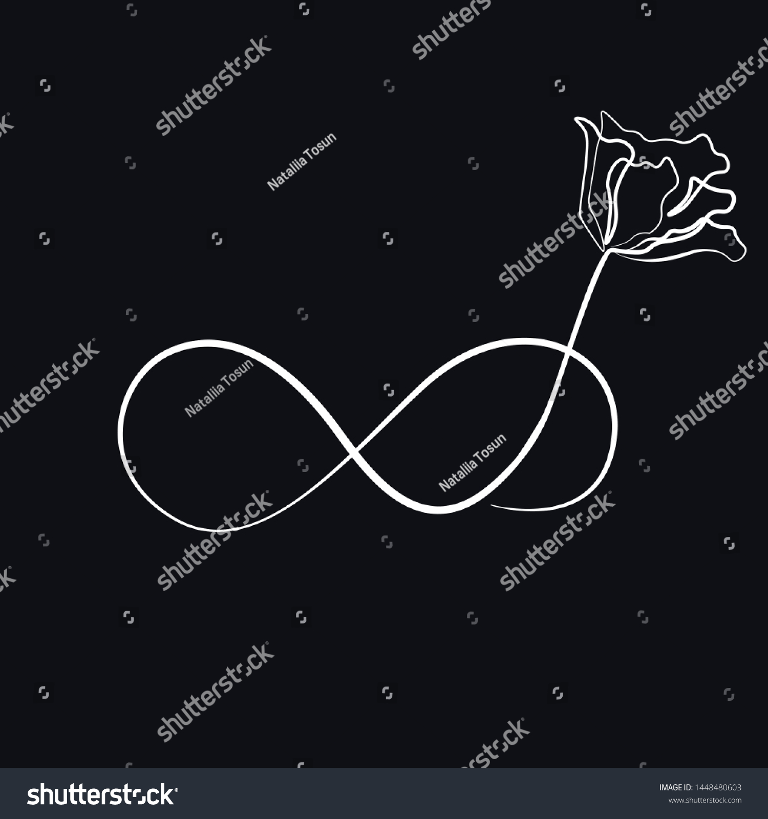Elegant Infinity Sign Vector Illustration: vector de stock (libre de ...