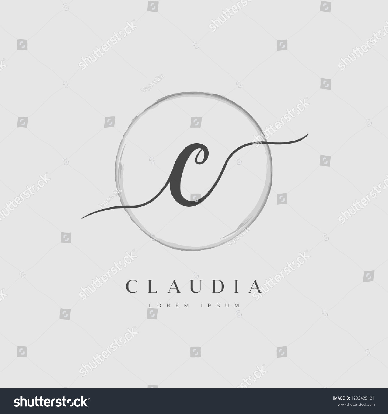 Elegant Initial Letter Type C Logo Stock Vector (Royalty Free ...