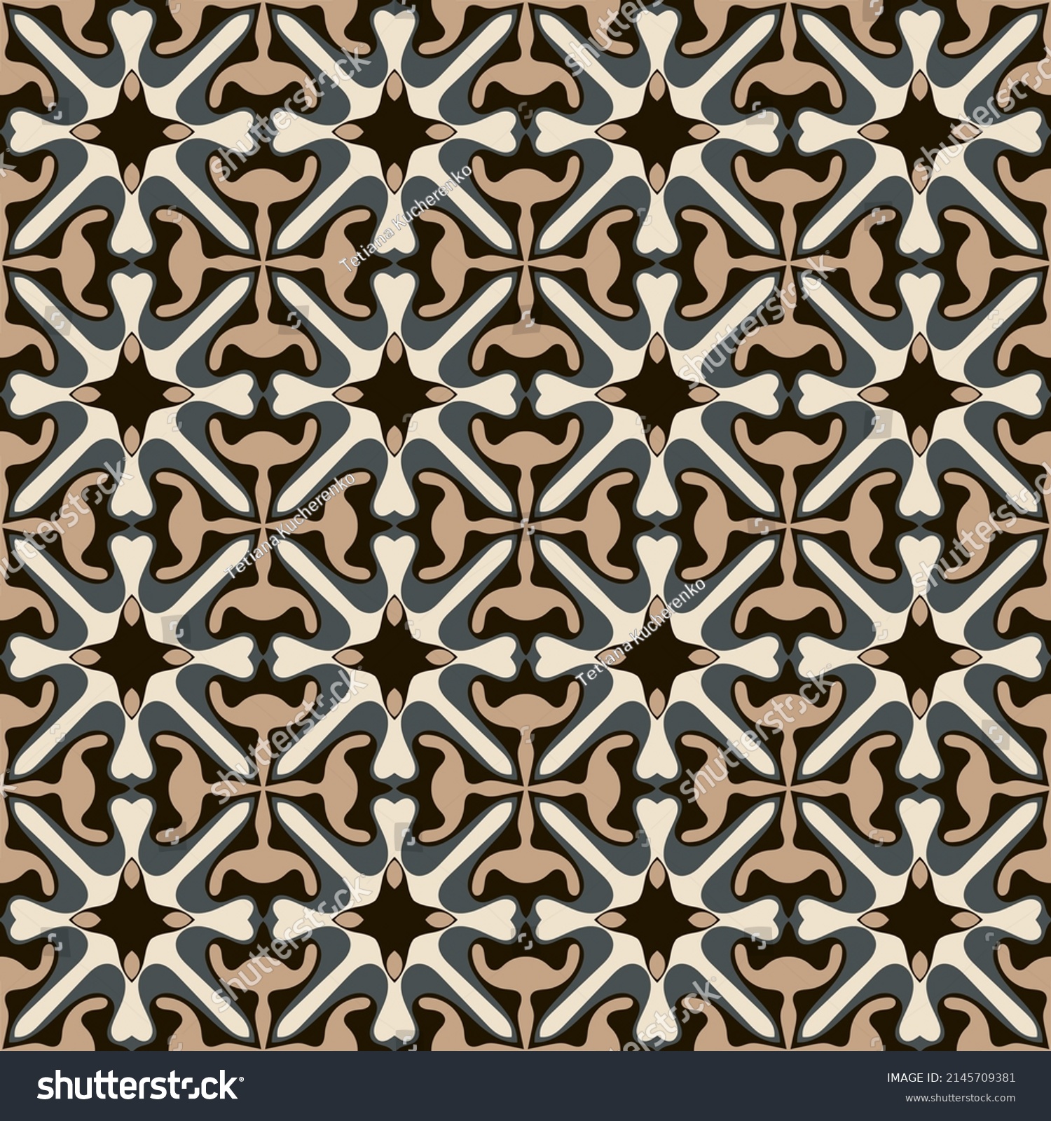 Elegant Lattice Seamless Pattern Overlapping Art Stock Vector (Royalty ...