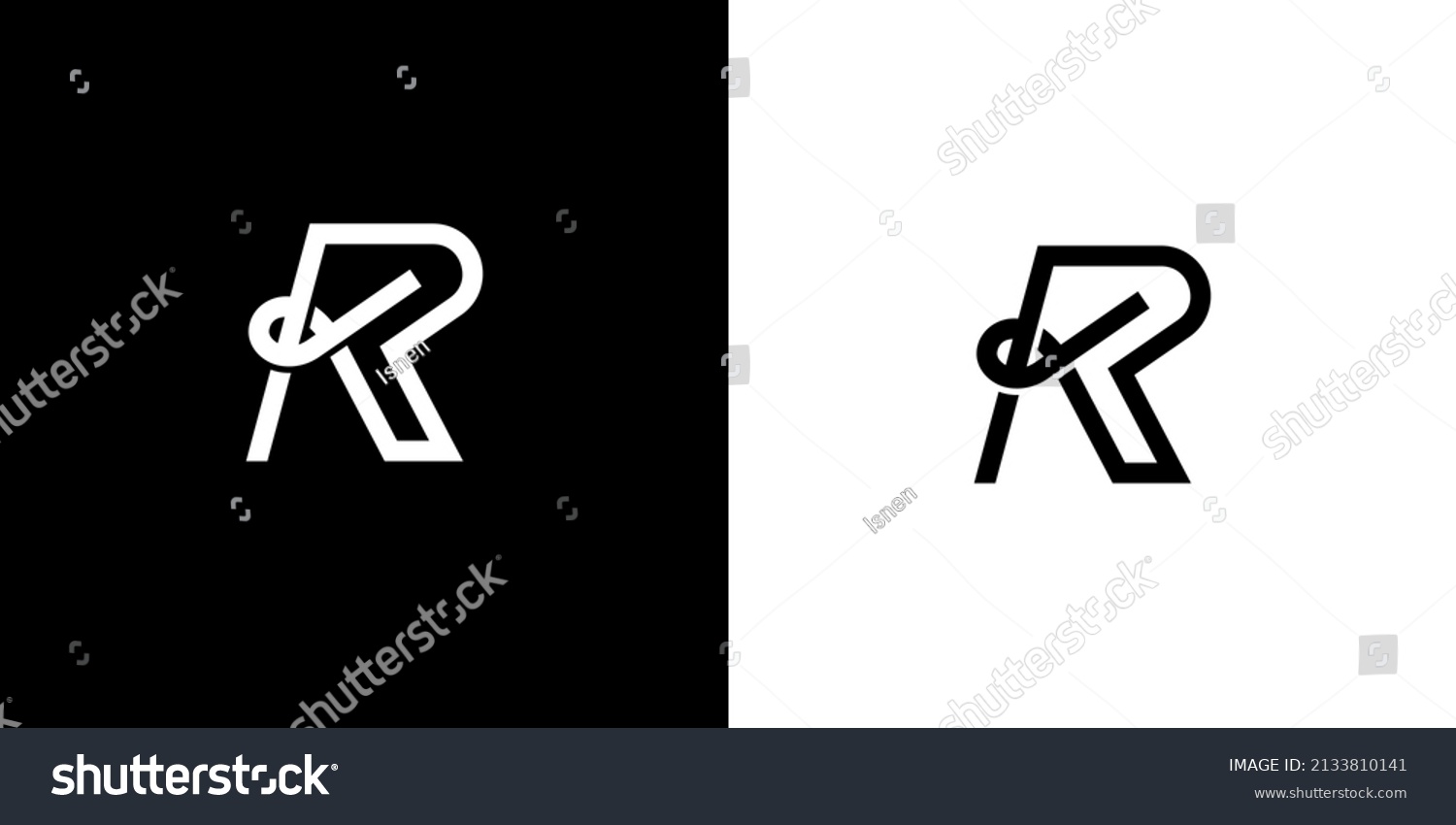 Elegant Letter Kr Monogram Logo Design Stock Vector (Royalty Free ...