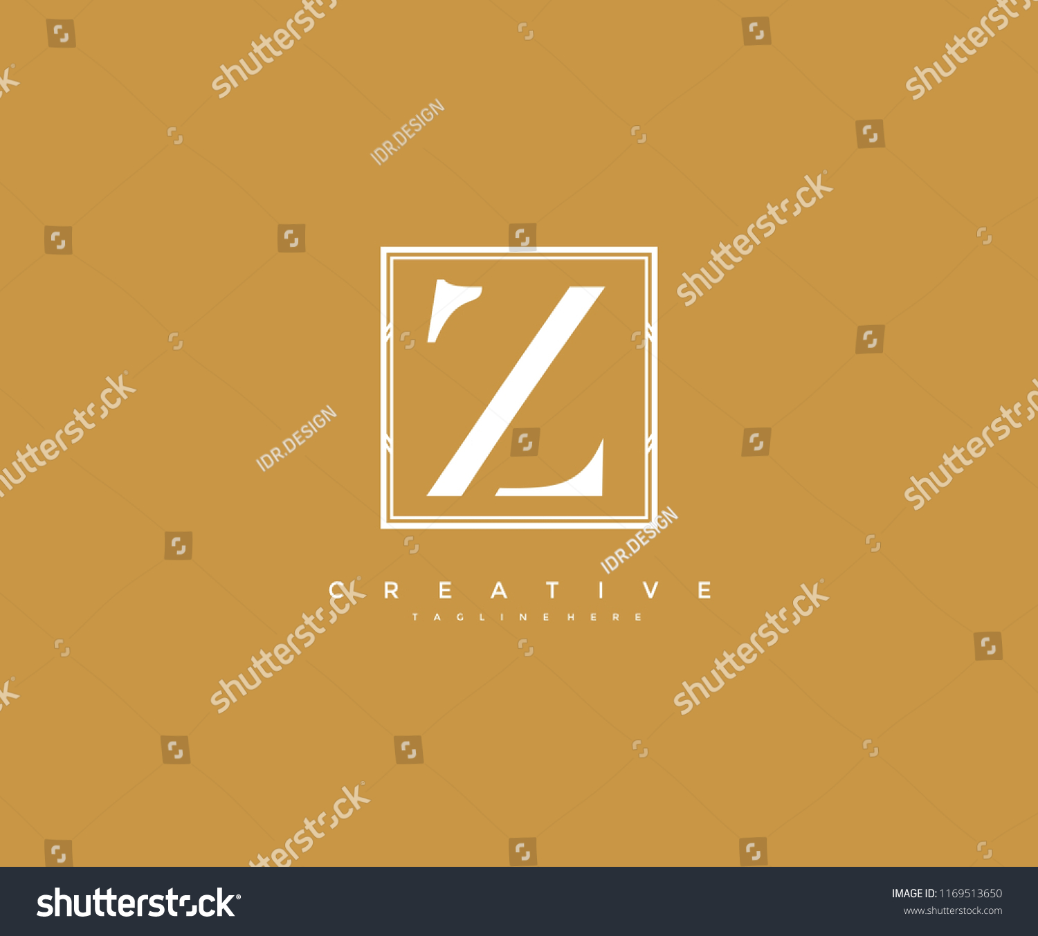 Elegant Letter Z Monogram Frame Vector Stock Vector (Royalty Free ...