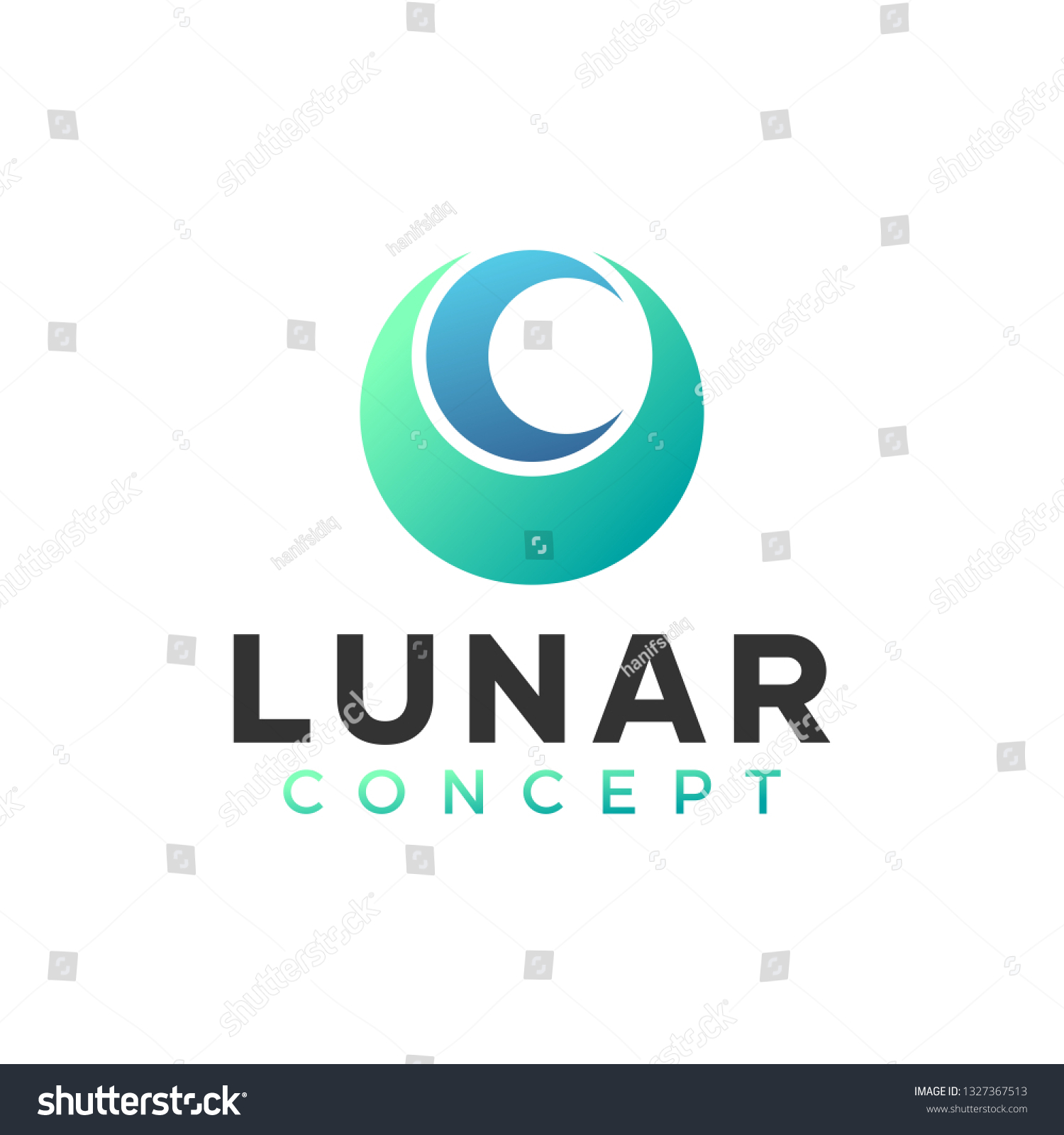 Elegant Lunar Concept Logo Design Idea Stock Vector (Royalty Free ...