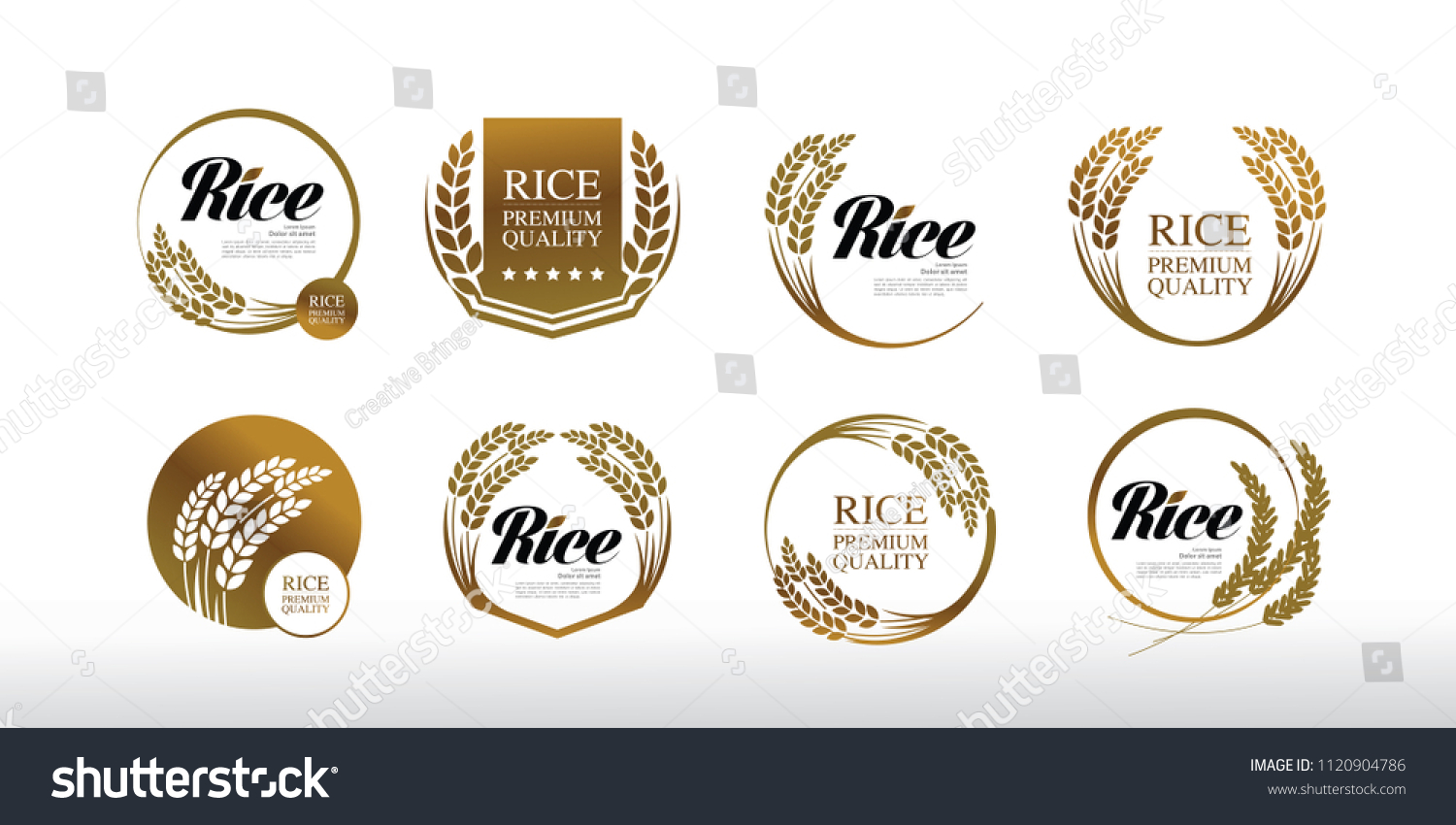Elegant Master Gold Rice Great Vector Stock Vector (Royalty Free ...