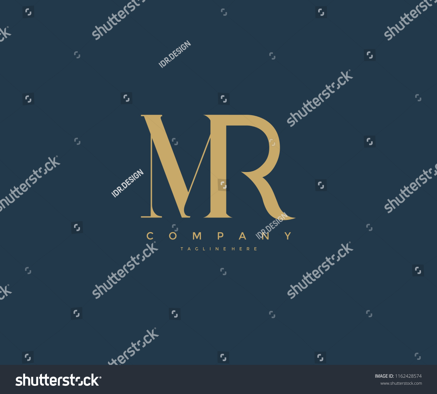 Elegant Mr Letter Linked Monogram Logo Stock Vector (Royalty Free ...