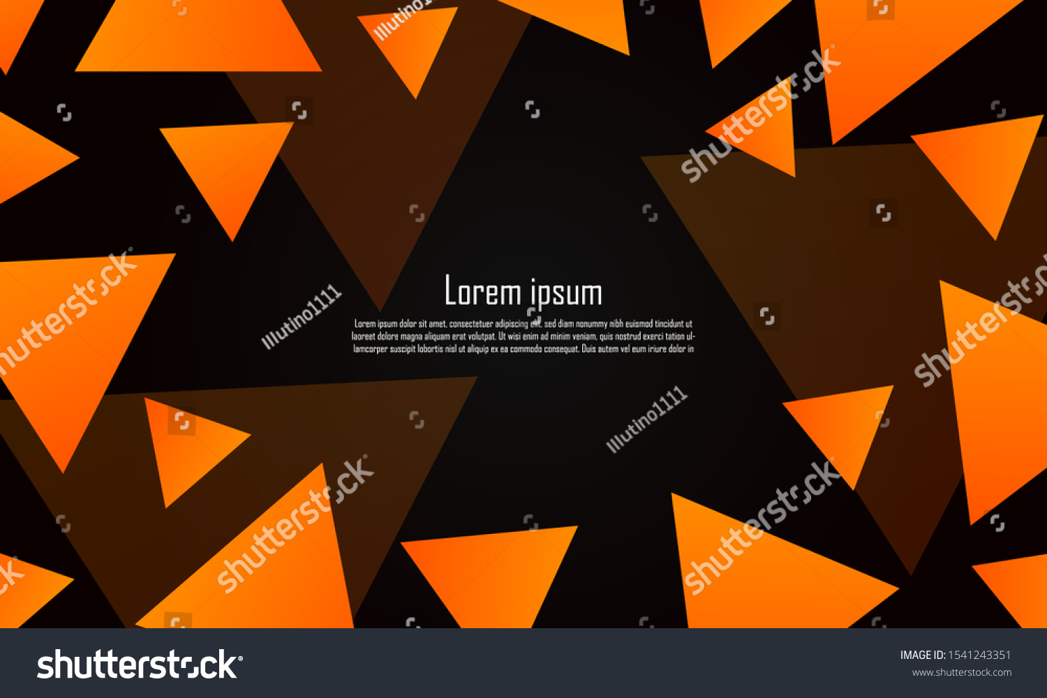 Elegant Orange Triangle Shaped Border Background Stock Vector (Royalty ...
