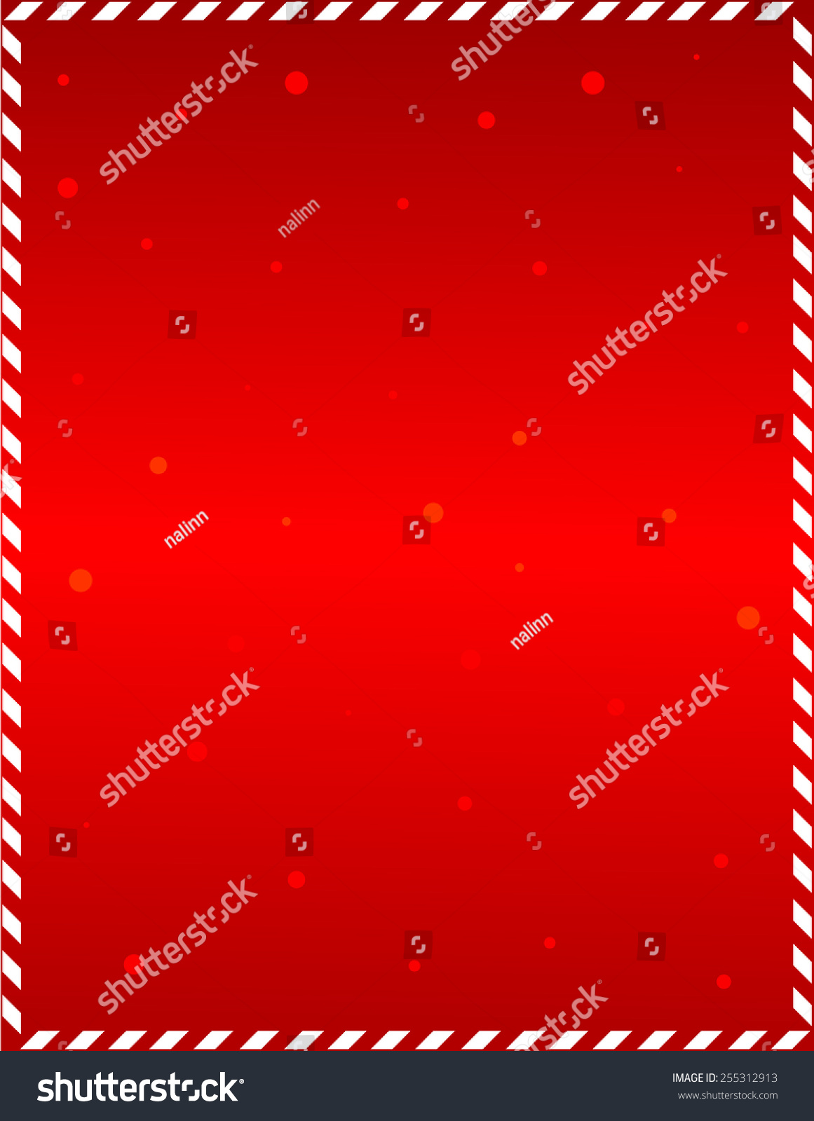 Elegant Red Frame Candy Cane Border Stock Vector (Royalty Free) 255312913