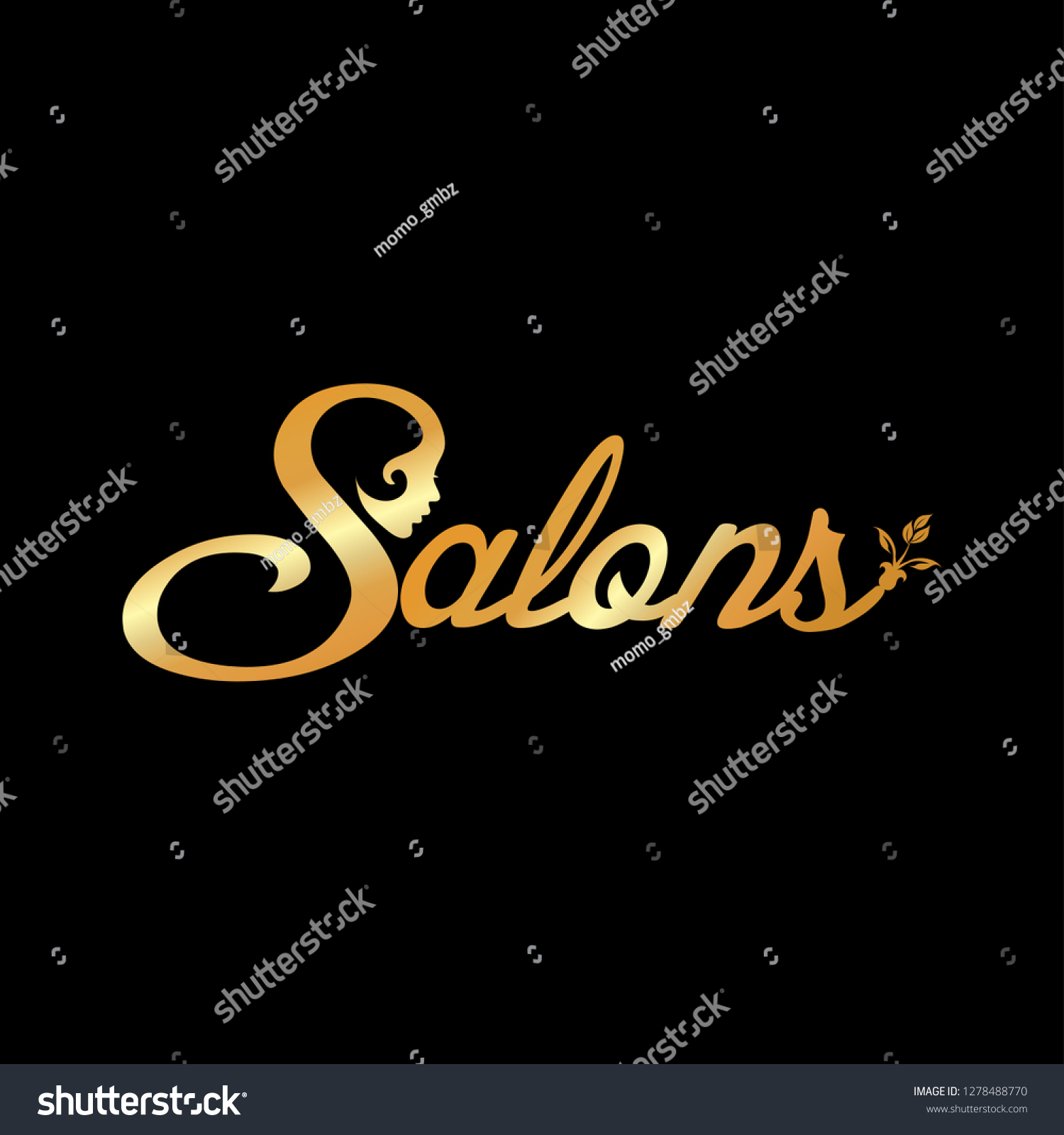 Elegant Salon Writing Stock Vector (Royalty Free) 1278488770 | Shutterstock