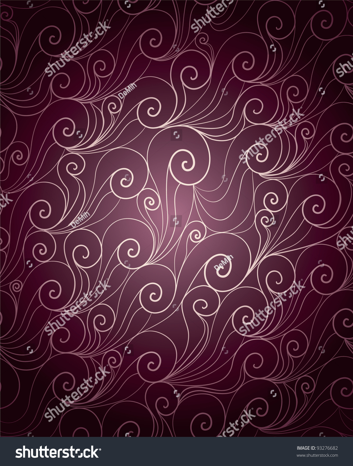 Elegant Seamless Curves Design On Gradient Stock Vector (Royalty Free ...
