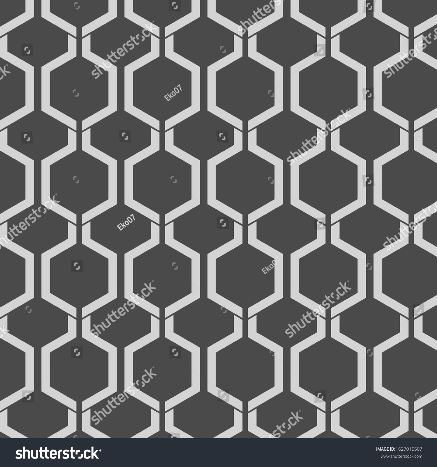 Elegant Seamless Hexagon Line Design Pattern Stock Vector (Royalty Free ...