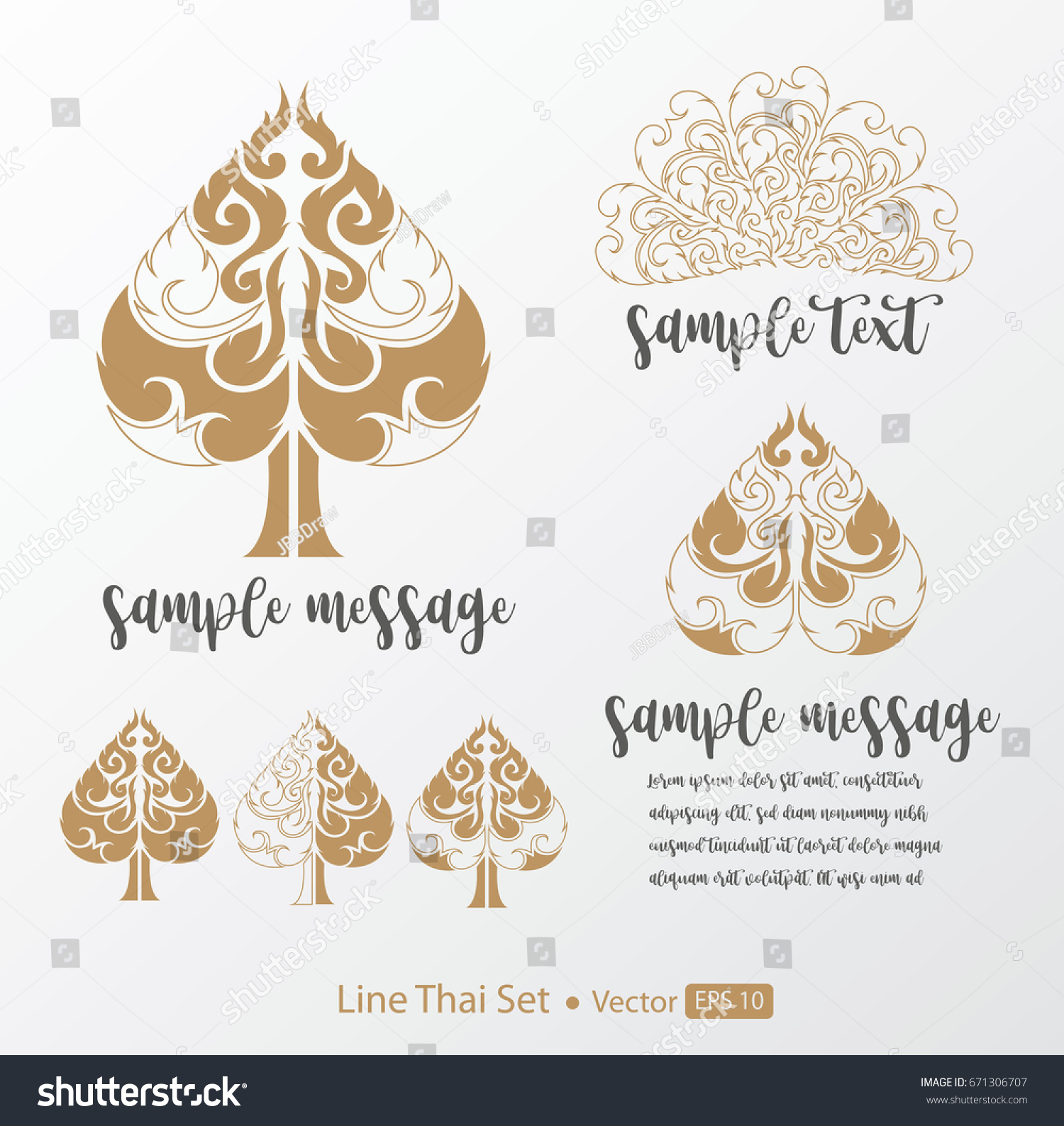 Elegant Thai Pattern Calligraphic Element Page Stock Vector (Royalty ...