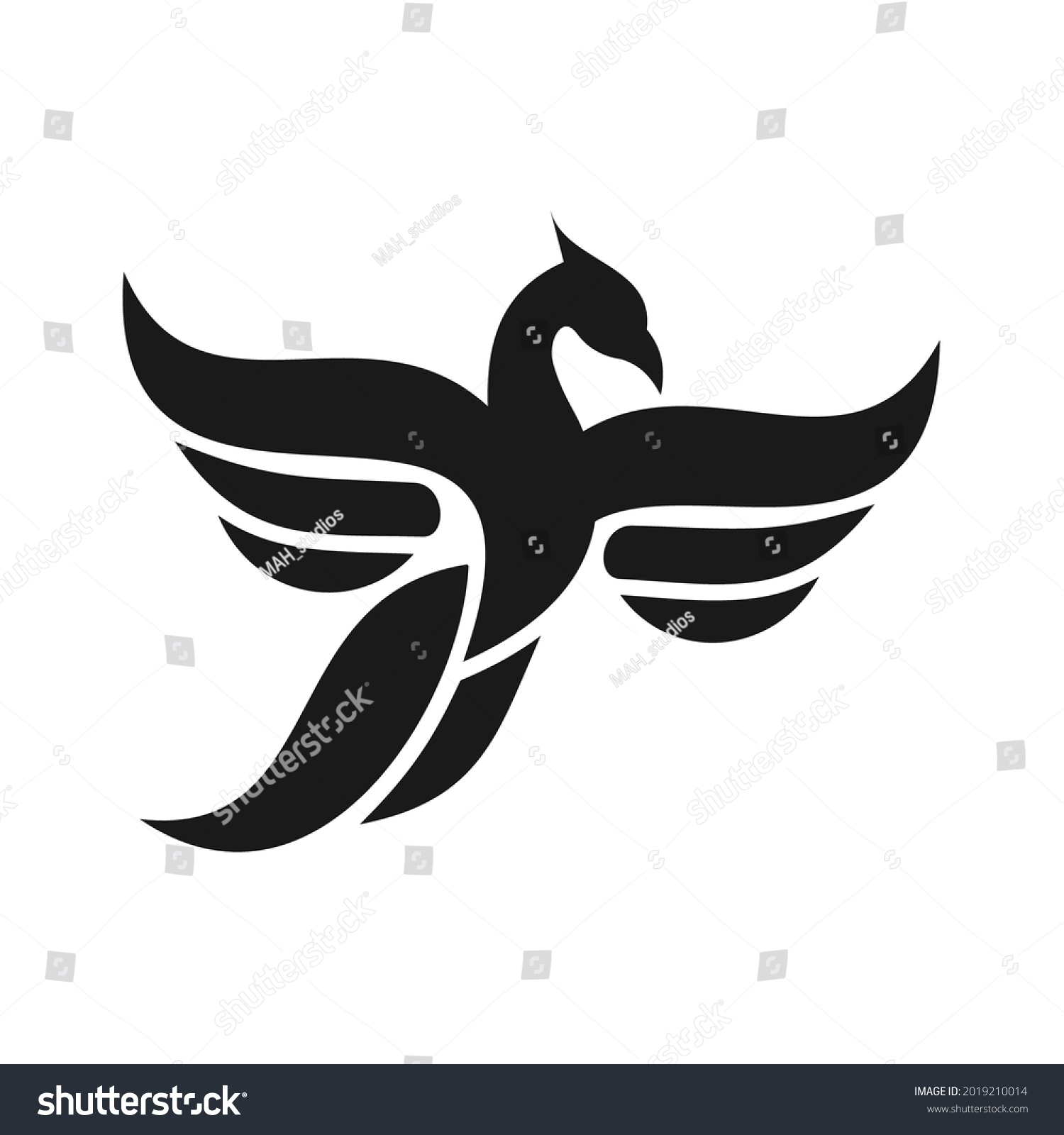 Elegant Unique Phoenix Logo Design Stock Vector (Royalty Free ...