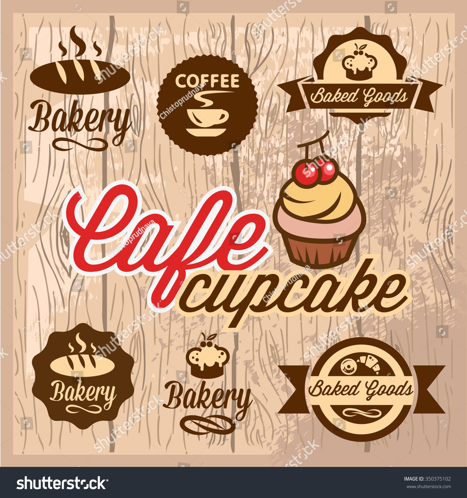 Elegant Vector Cafe Elements Illustration Your Stock Vector (Royalty ...
