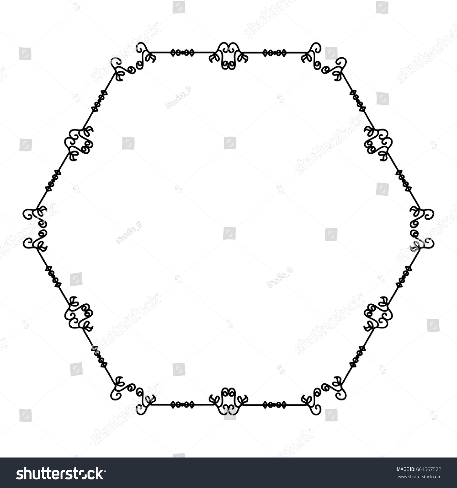 Elegant Victorian Style Frame Stock Vector (Royalty Free) 661567522 ...