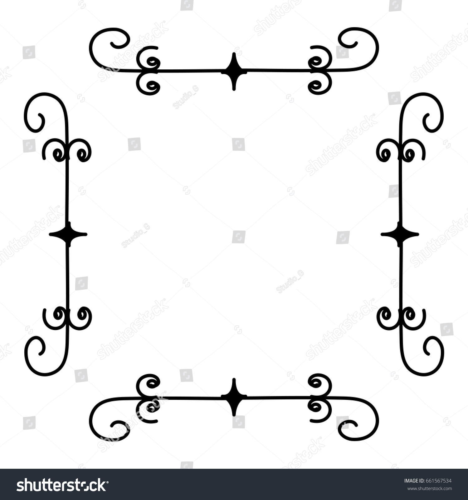 Elegant Victorian Style Frame Stock Vector (Royalty Free) 661567534 ...