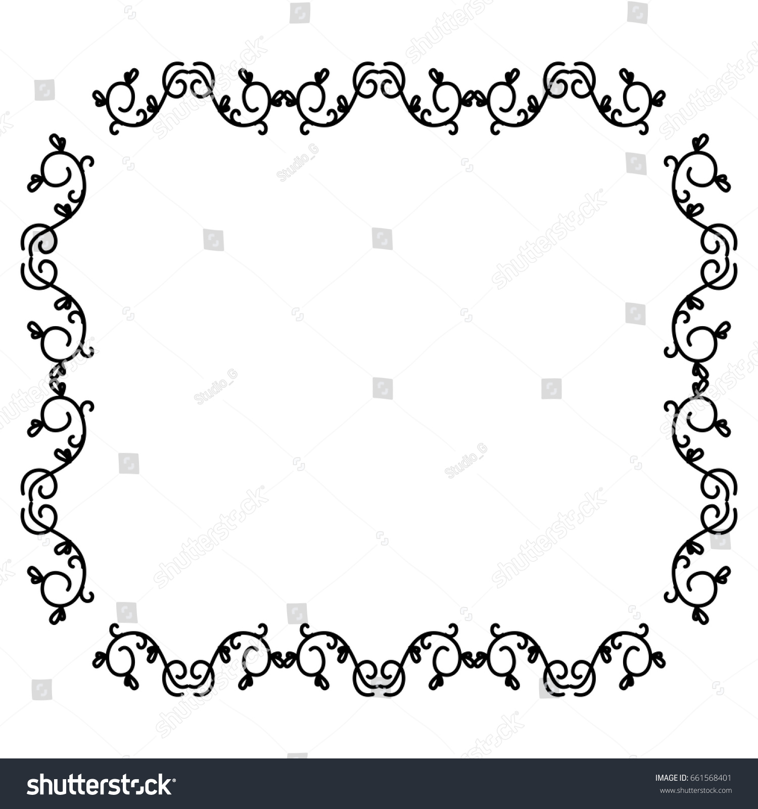 Elegant Victorian Style Frame Stock Vector (Royalty Free) 661568401 ...