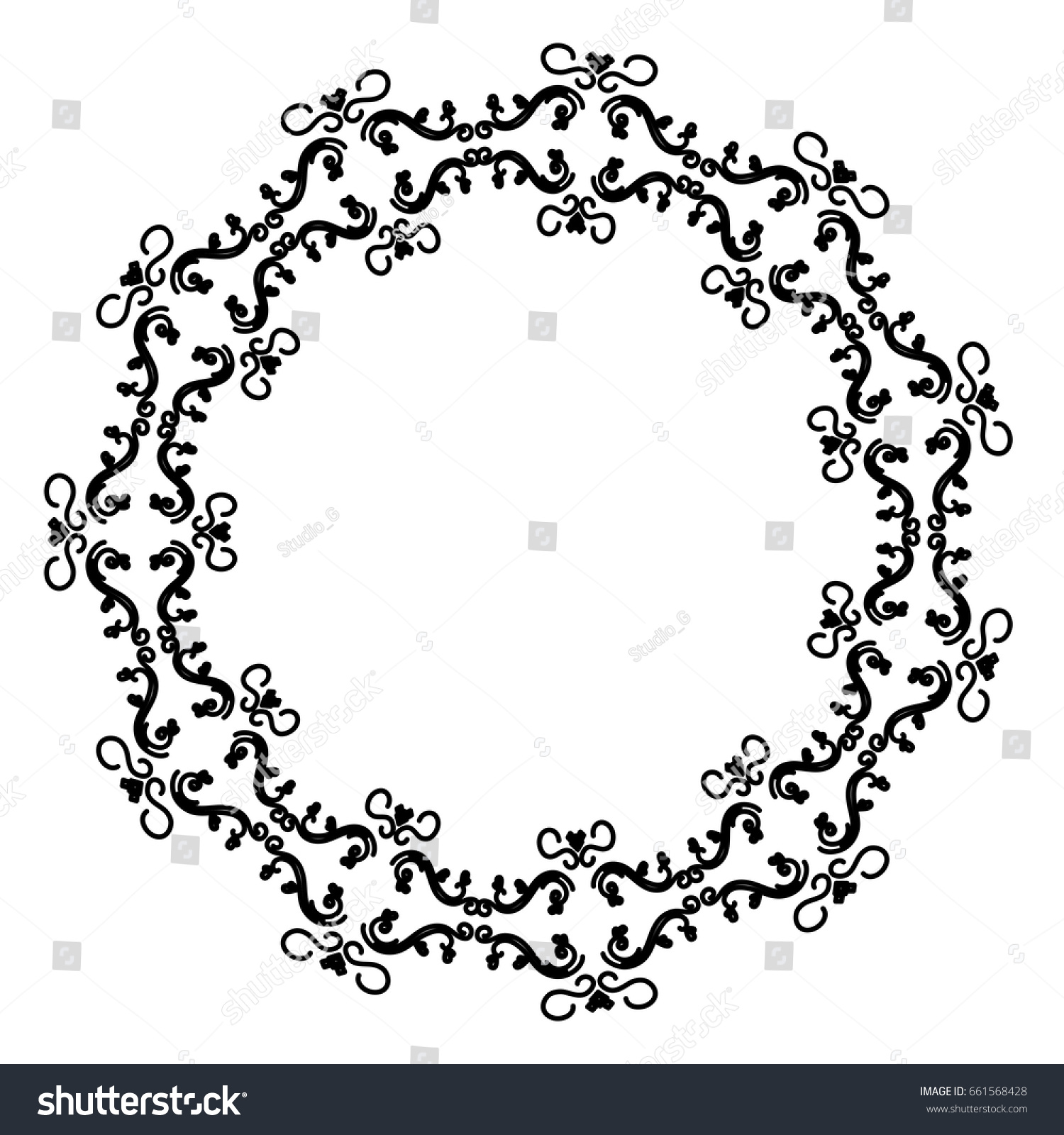 Elegant Victorian Style Frame Stock Vector (Royalty Free) 661568428 ...