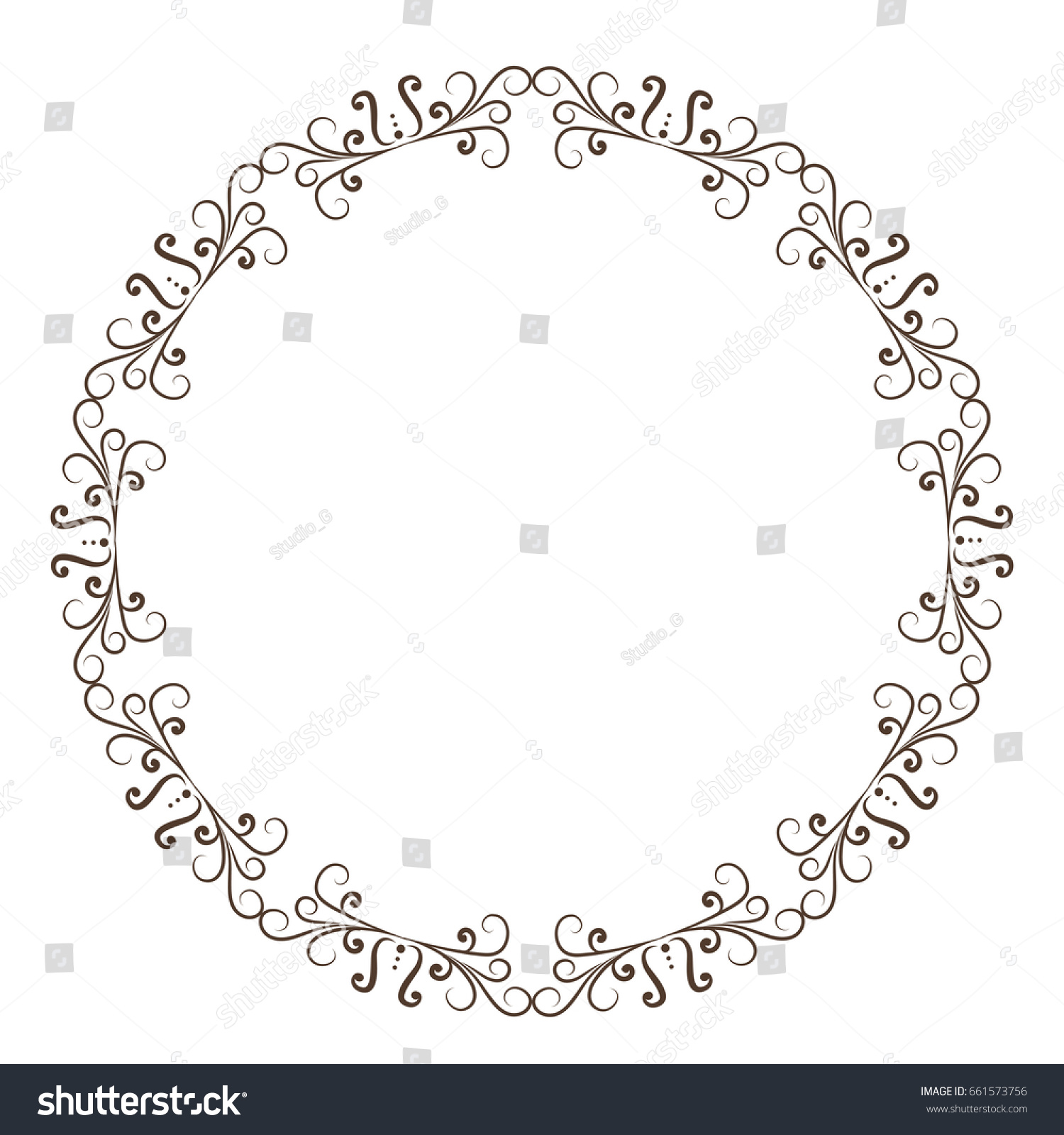 Elegant Victorian Style Frame Stock Vector (Royalty Free) 661573756 ...