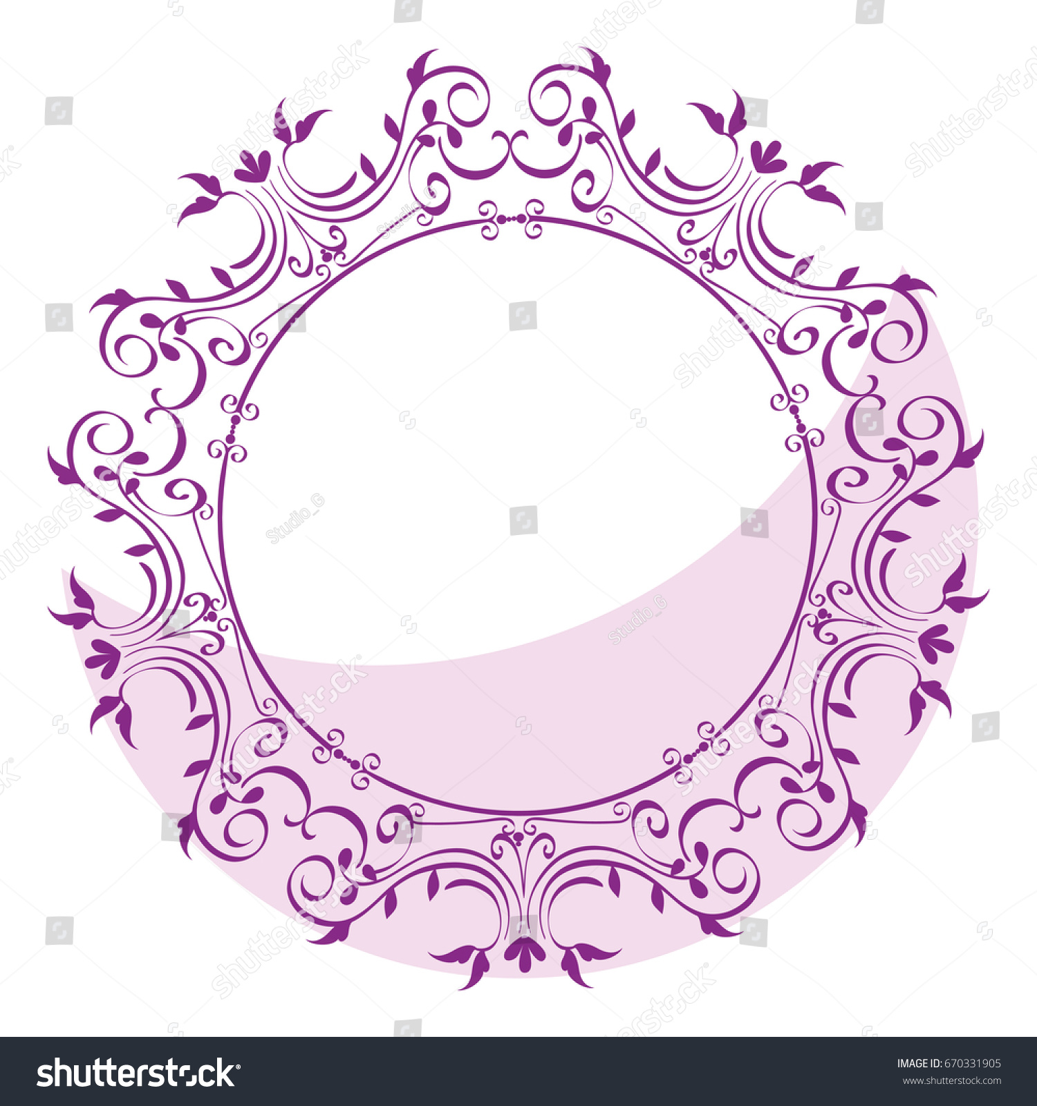 Elegant Victorian Style Frame Stock Vector (Royalty Free) 670331905 ...
