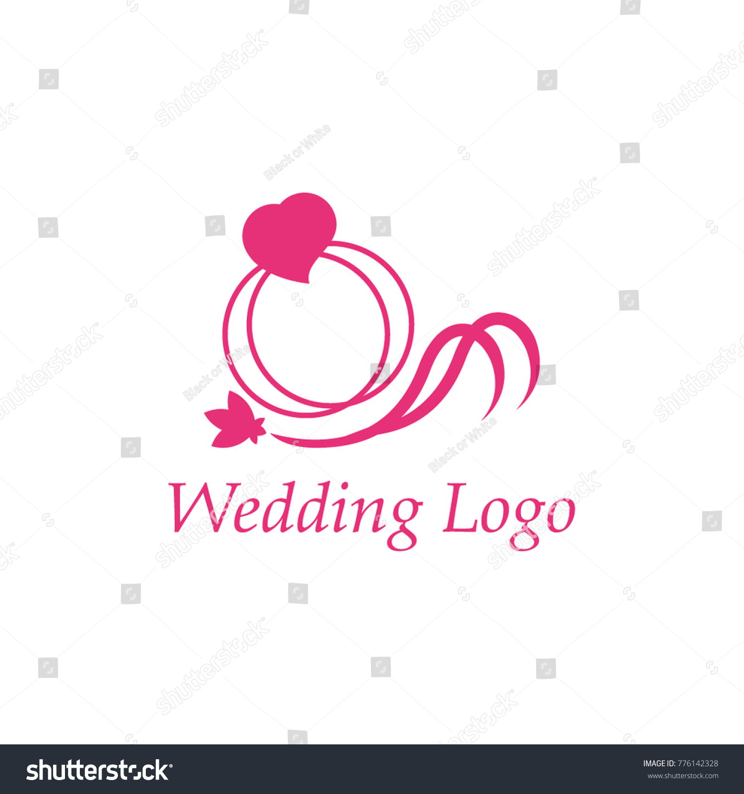 Elegant Wedding Logo Design Vector Stock Vector (Royalty Free) 776142328