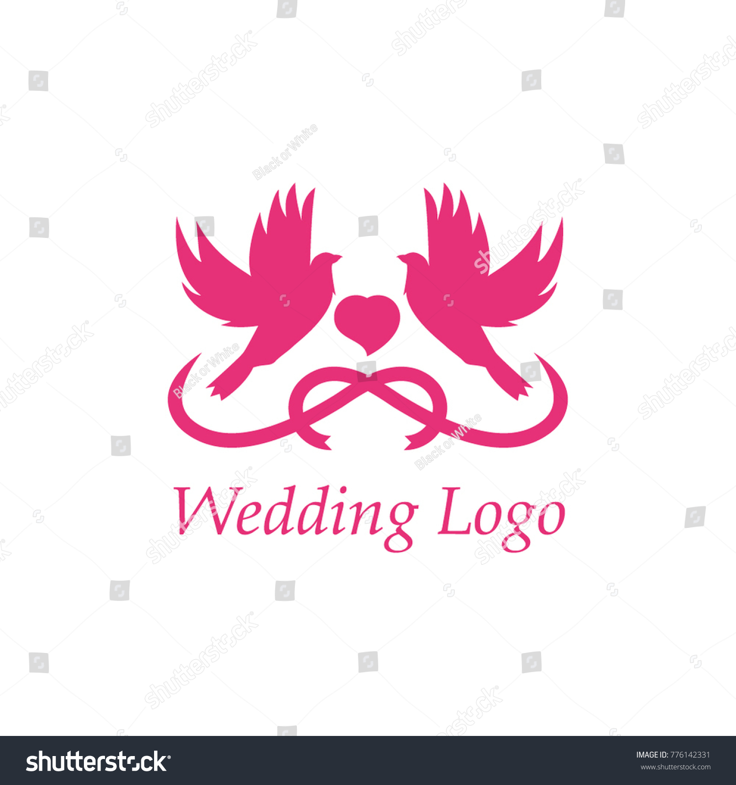 Elegant Wedding Logo Design Vector Stock Vector (Royalty Free ...