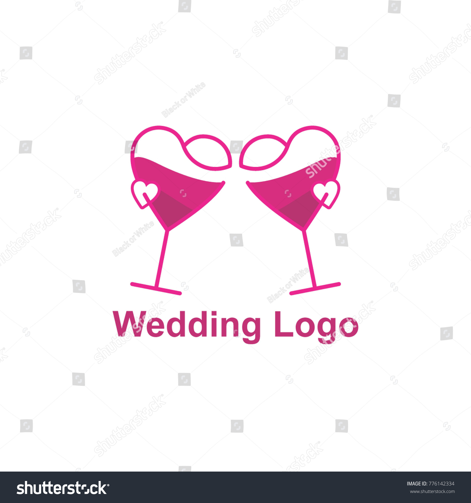 Elegant Wedding Logo Design Vector Stock Vector (Royalty Free) 776142334