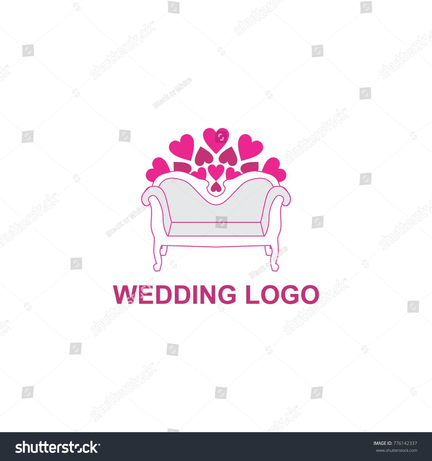 Elegant Wedding Logo Design Vector: vector de stock (libre de regalías ...