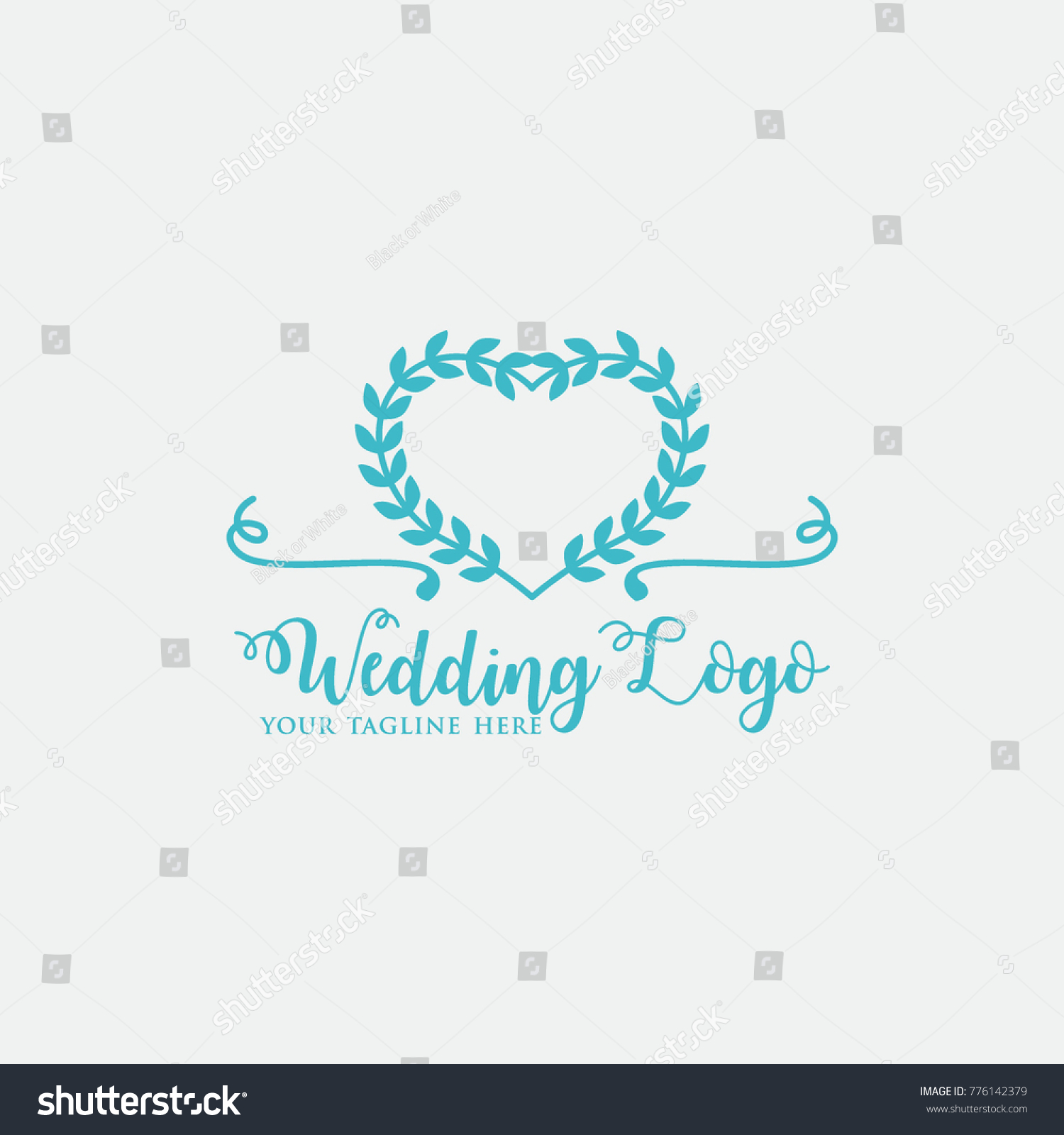 Elegant Wedding Logo Design Vector Stock Vector (Royalty Free) 776142379