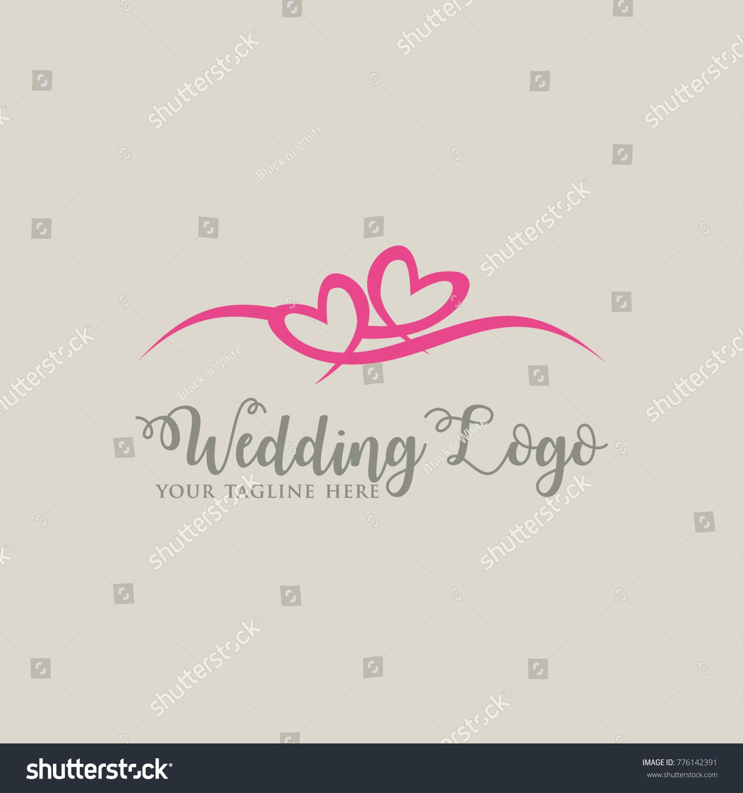 Elegant Wedding Logo Design Vector Stock Vector (Royalty Free) 776142391