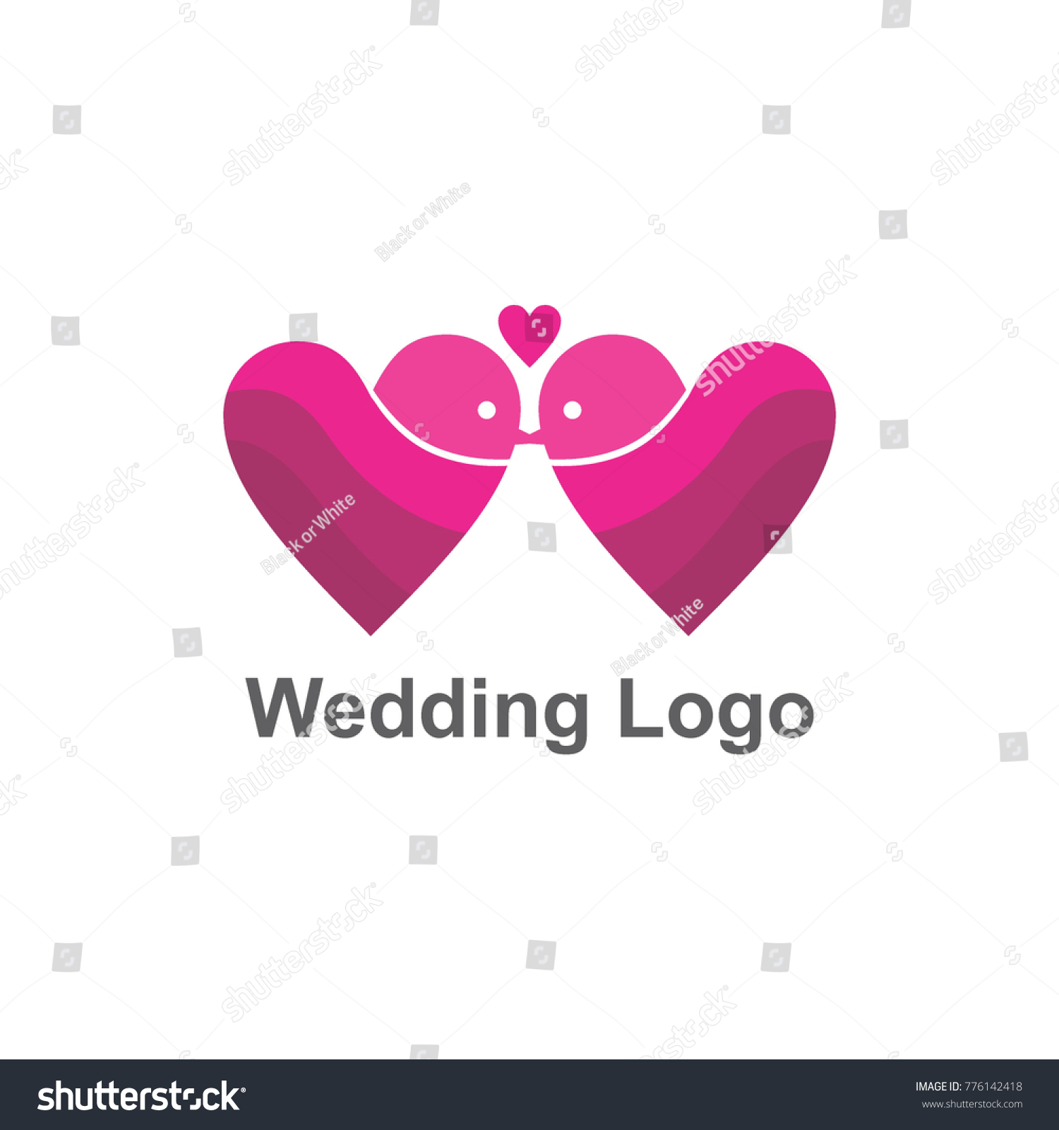 Elegant Wedding Logo Design Vector Stock Vector (Royalty Free) 776142418