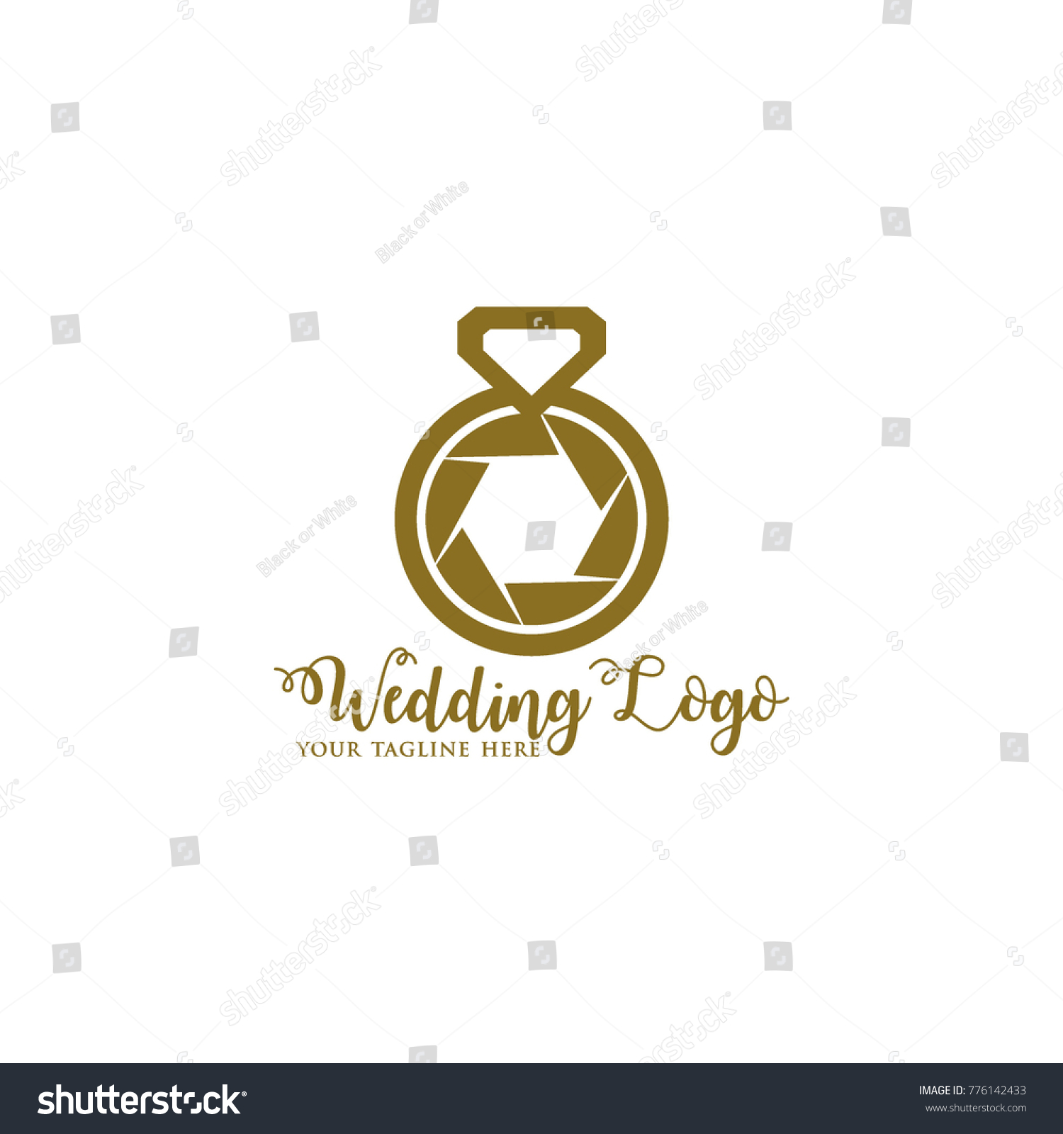Elegant Wedding Logo Design Vector Stock Vector (Royalty Free) 776142433