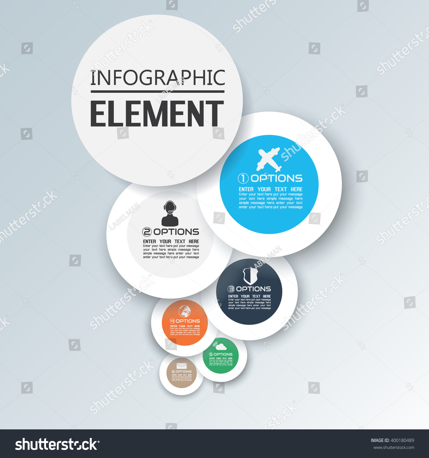 Element Infographic Chart Template Geometric Figure Stock Vector ...