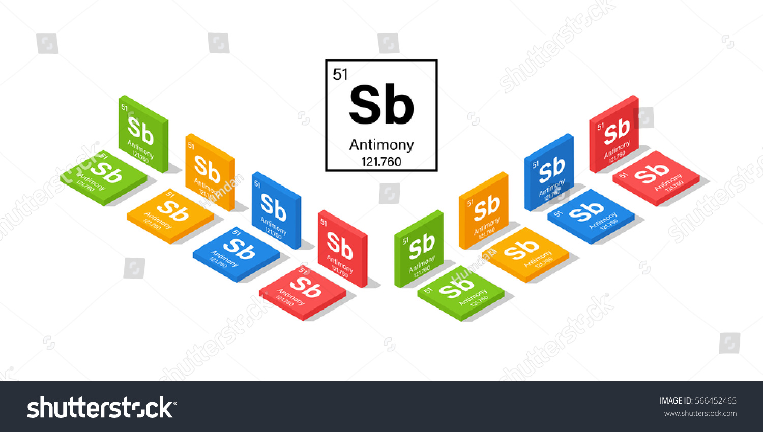 Elements Periodic Table Antimony 3d Isometric: vector de stock (libre ... Elements Periodic Table Antimony 3d Isometric: vector de stock (libre ...