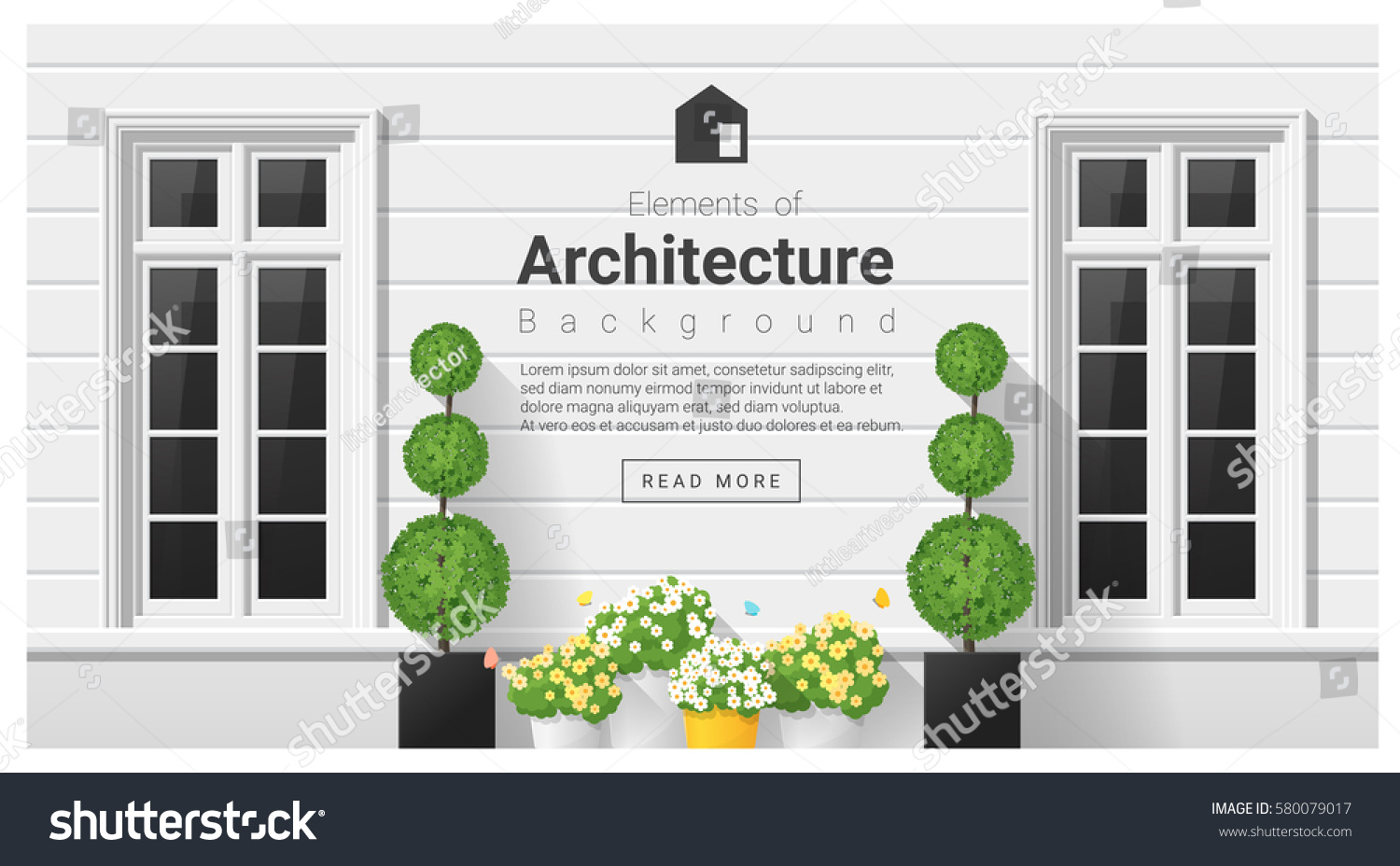 Elements Architecture Window Background Vector Illustration: เวกเตอร์ ...
