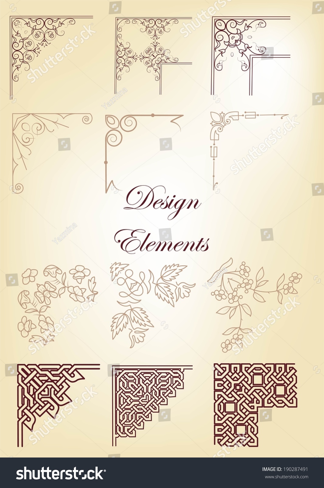 Elements Design Stock Vector (Royalty Free) 190287491 | Shutterstock