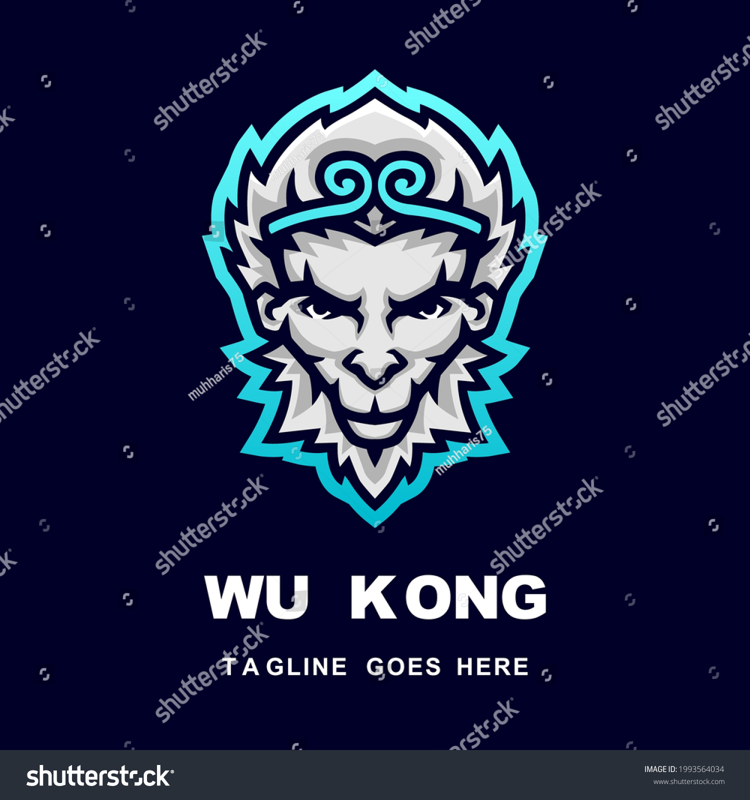 Elements Wukong Logo Template Design Stock Vector (Royalty Free) 1993564034