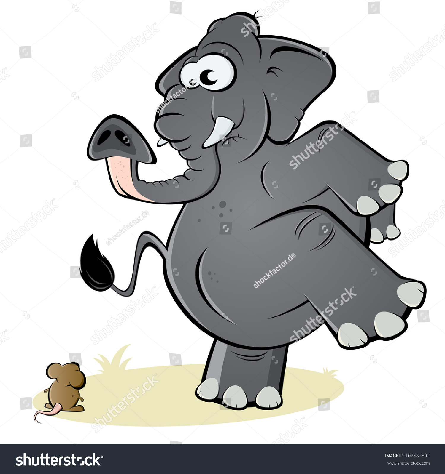Elephant Mouse Stock Vector (Royalty Free) 102582692 | Shutterstock