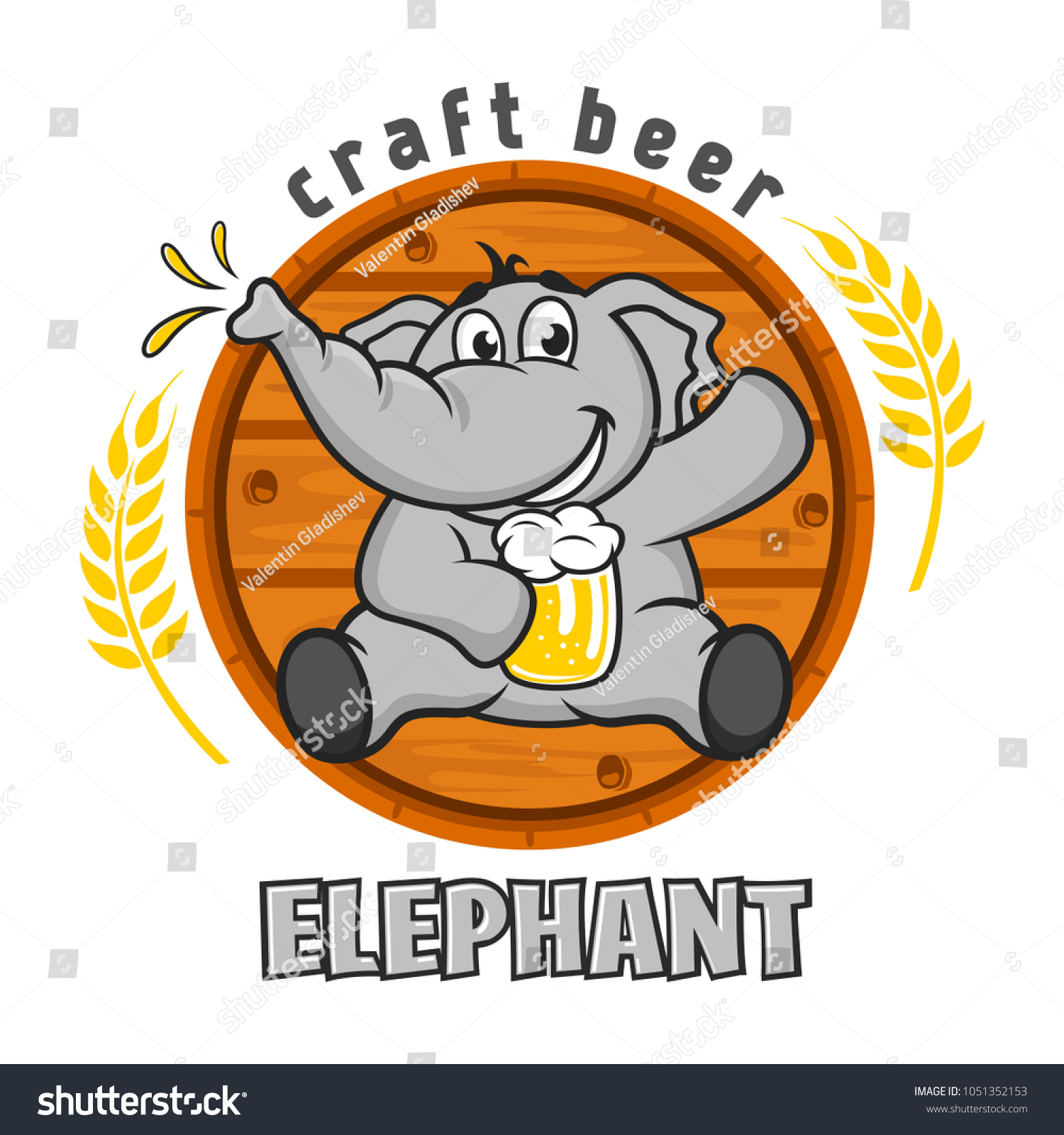 Elephant Beer Logo Stock Vector (Royalty Free) 1051352153 | Shutterstock