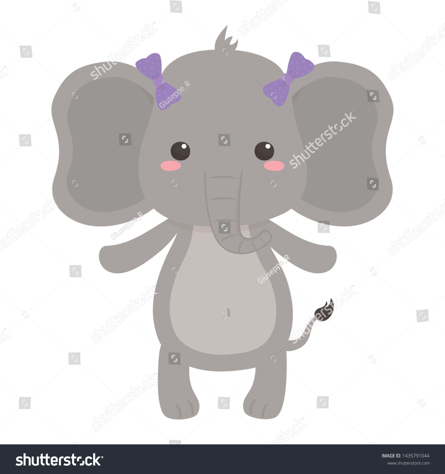 Elephant Cartoon Design Vector Stock Vector (Royalty Free) 1435791044 ...