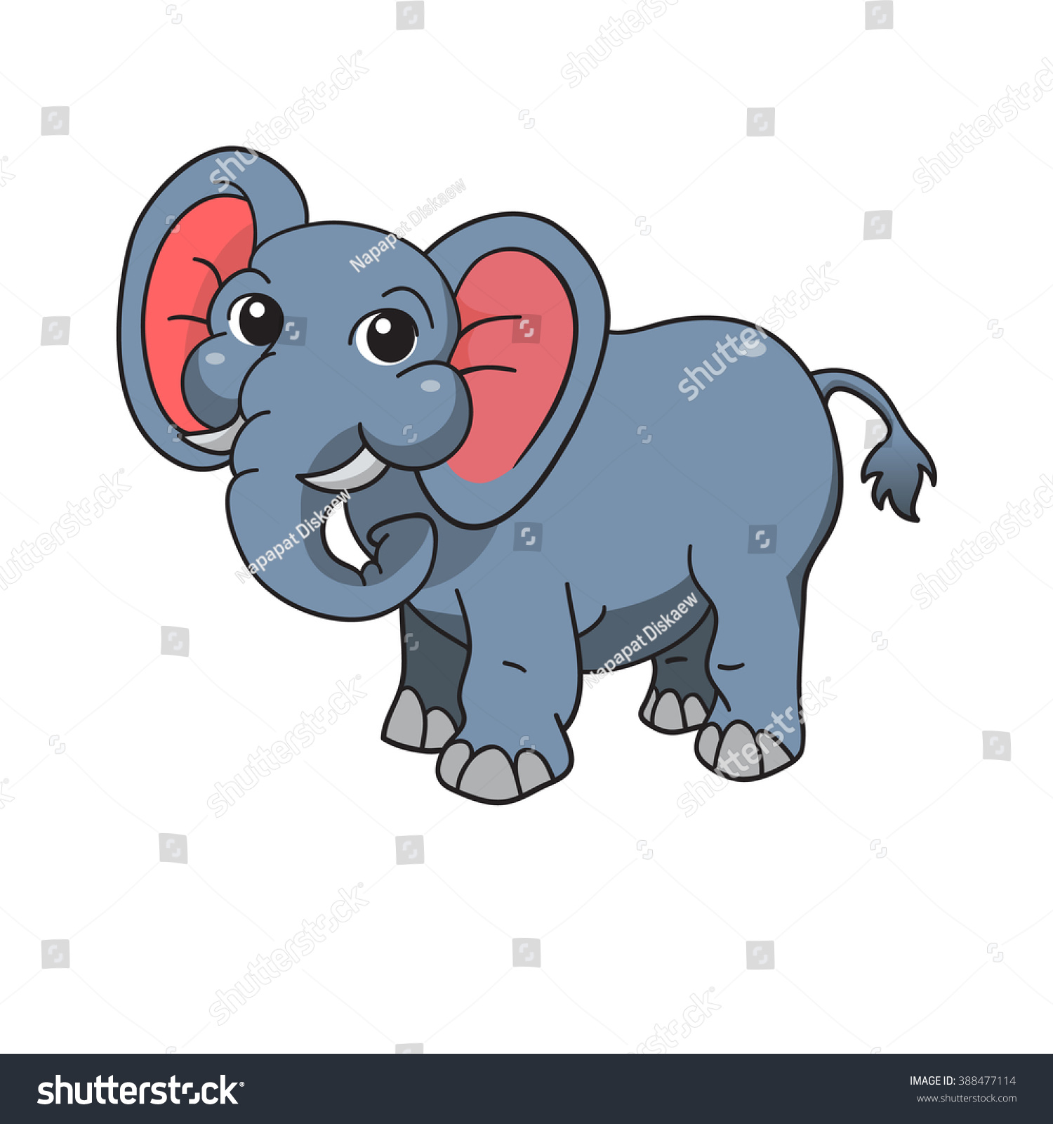 Elephant Cartoon Illustration Stock Vector (Royalty Free) 388477114