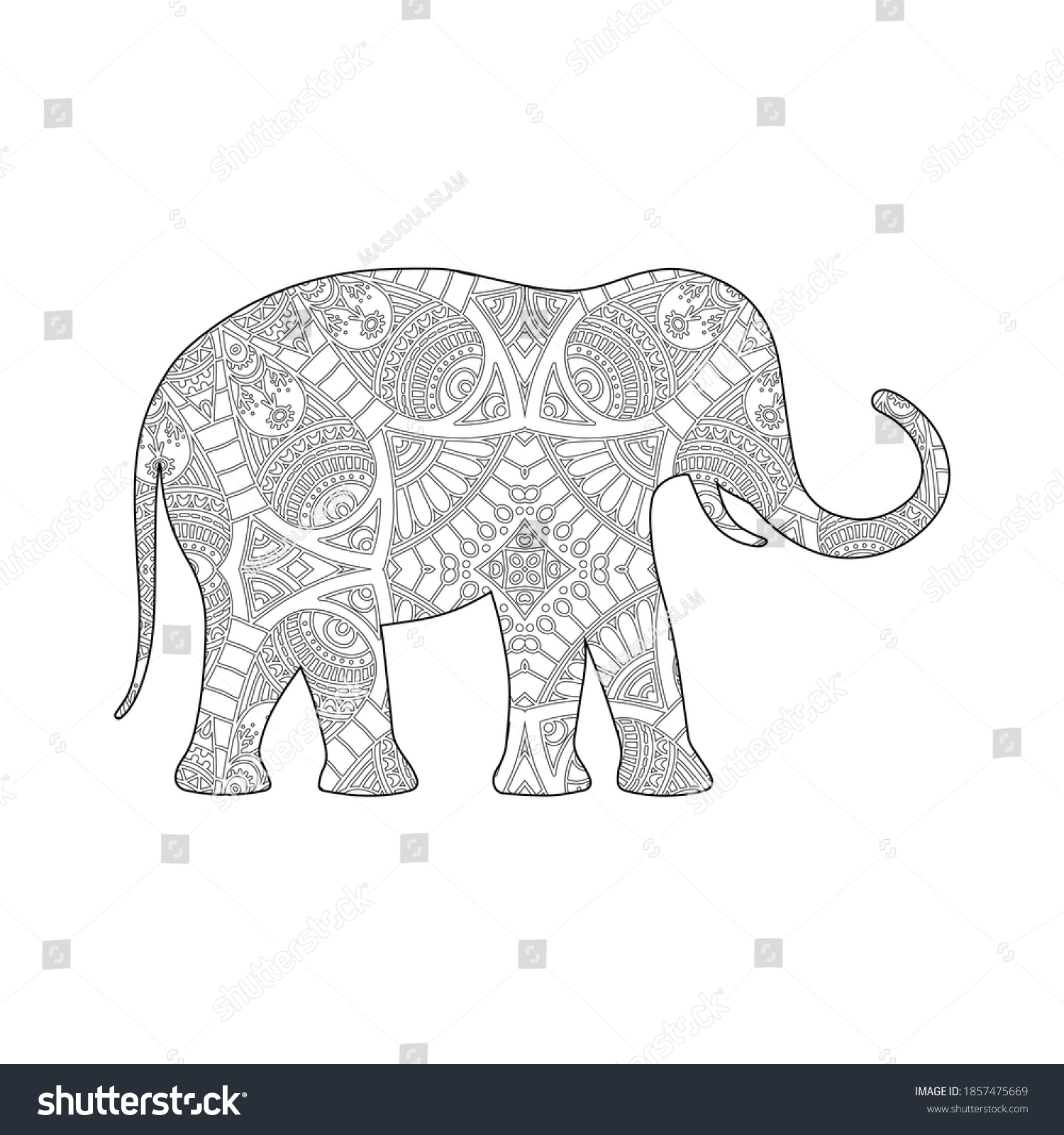 Elephant Face Vector Design Elephant Face Stock Vector (Royalty Free ...