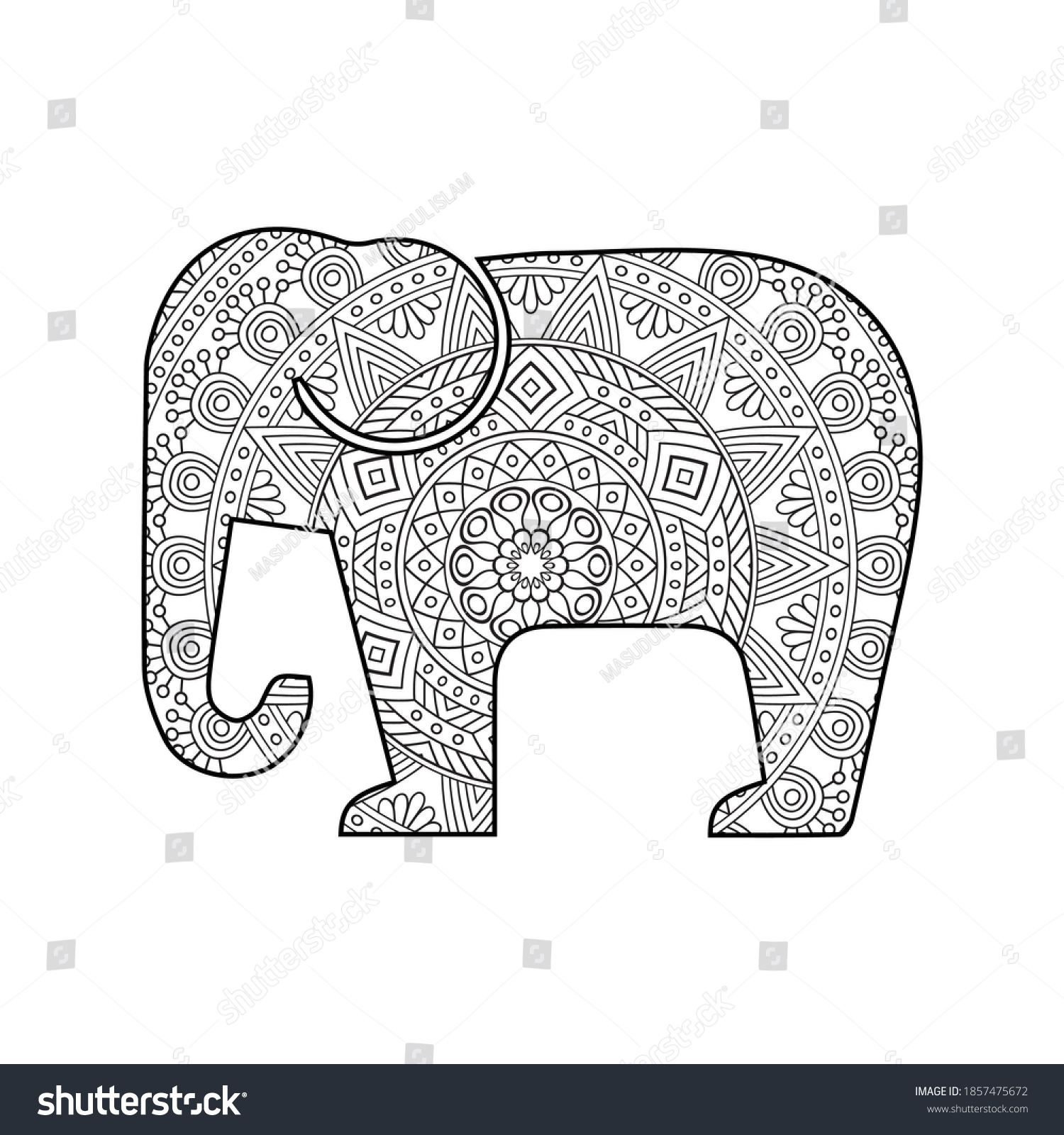 Elephant Face Vector Design Elephant Face Stock Vector (Royalty Free ...